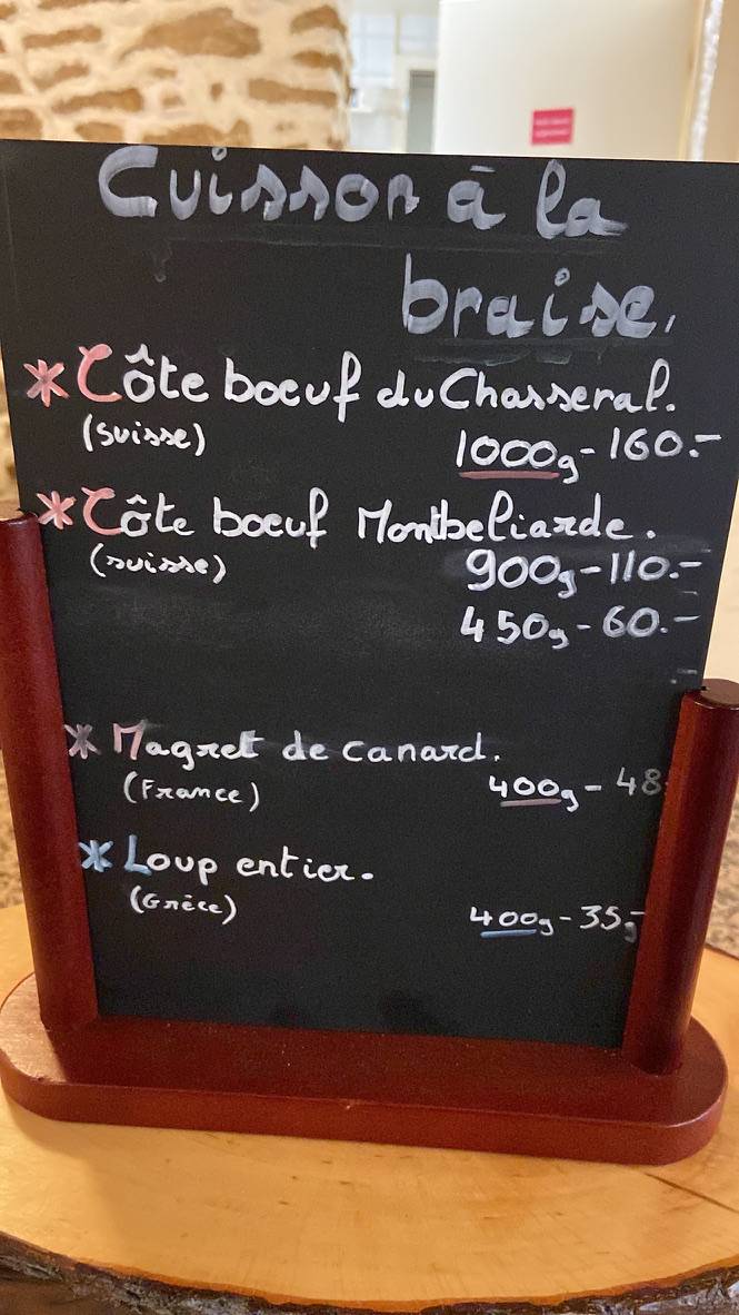 Speisekarte von Le Fédéral, Le Landeron