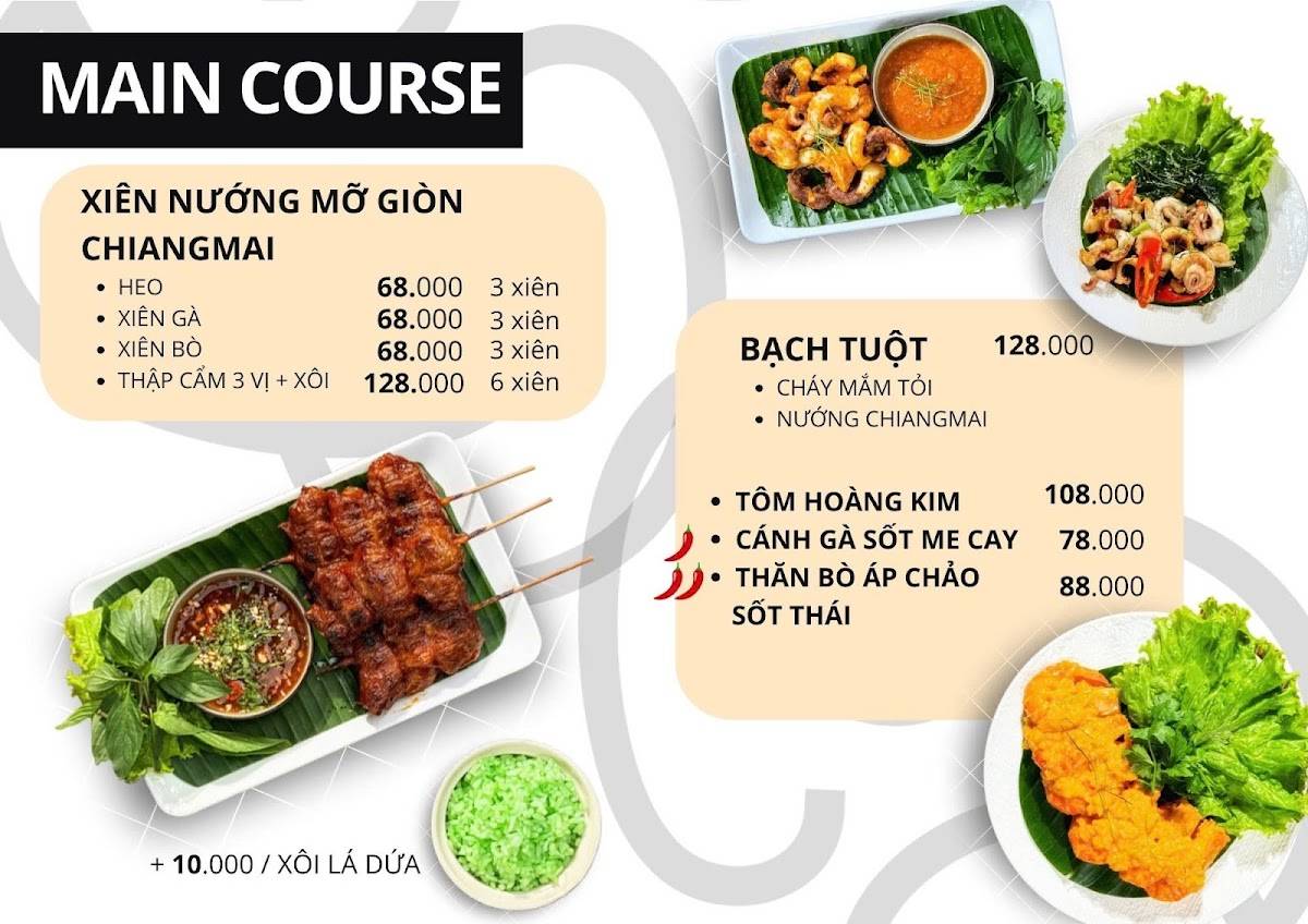 Carta del restaurante Little Chiang Mai - Góc Thái Bông Sao, Ciudad Ho ...