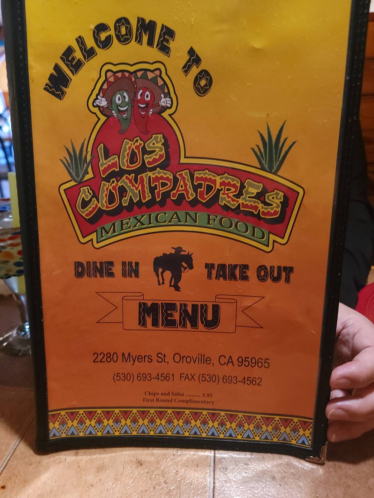 Menu at Los Compadres Restaurant, Oroville
