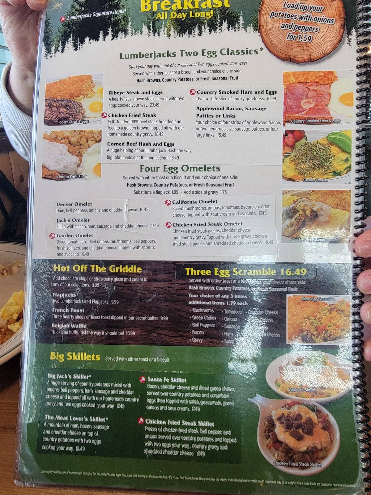 Menu at Lumberjack's Restaurant - Yuba City, Yuba City