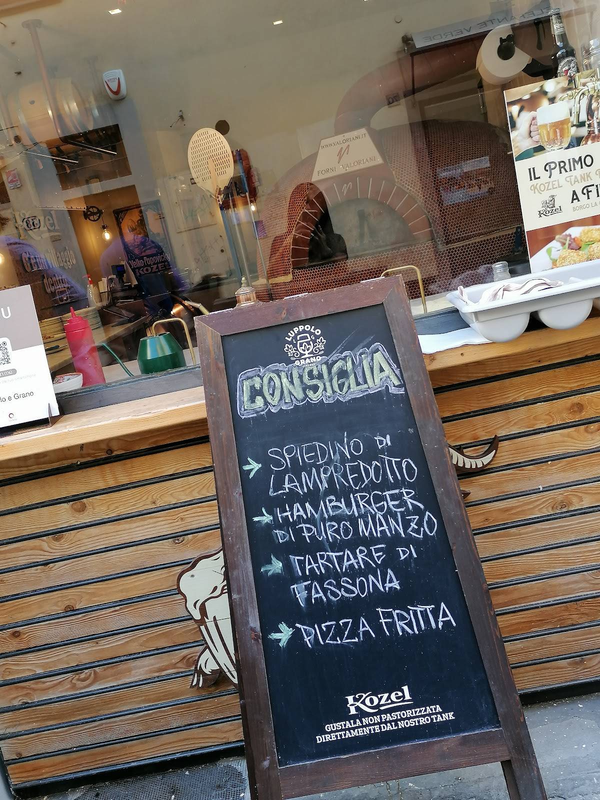 Menu at Luppolo & Grano restaurant, Florence