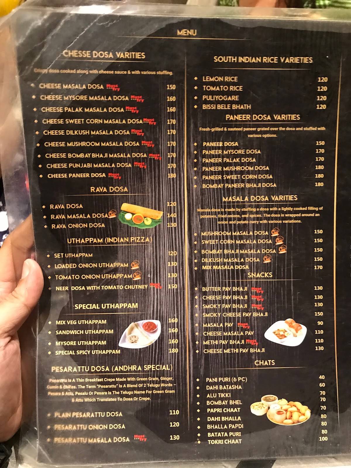 Menu at MR. IDLI, Jalandhar