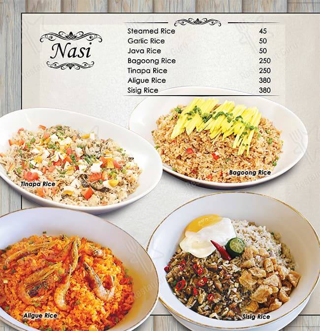 Menu at Mangan restaurant, Quezon City, Ortigas Ave