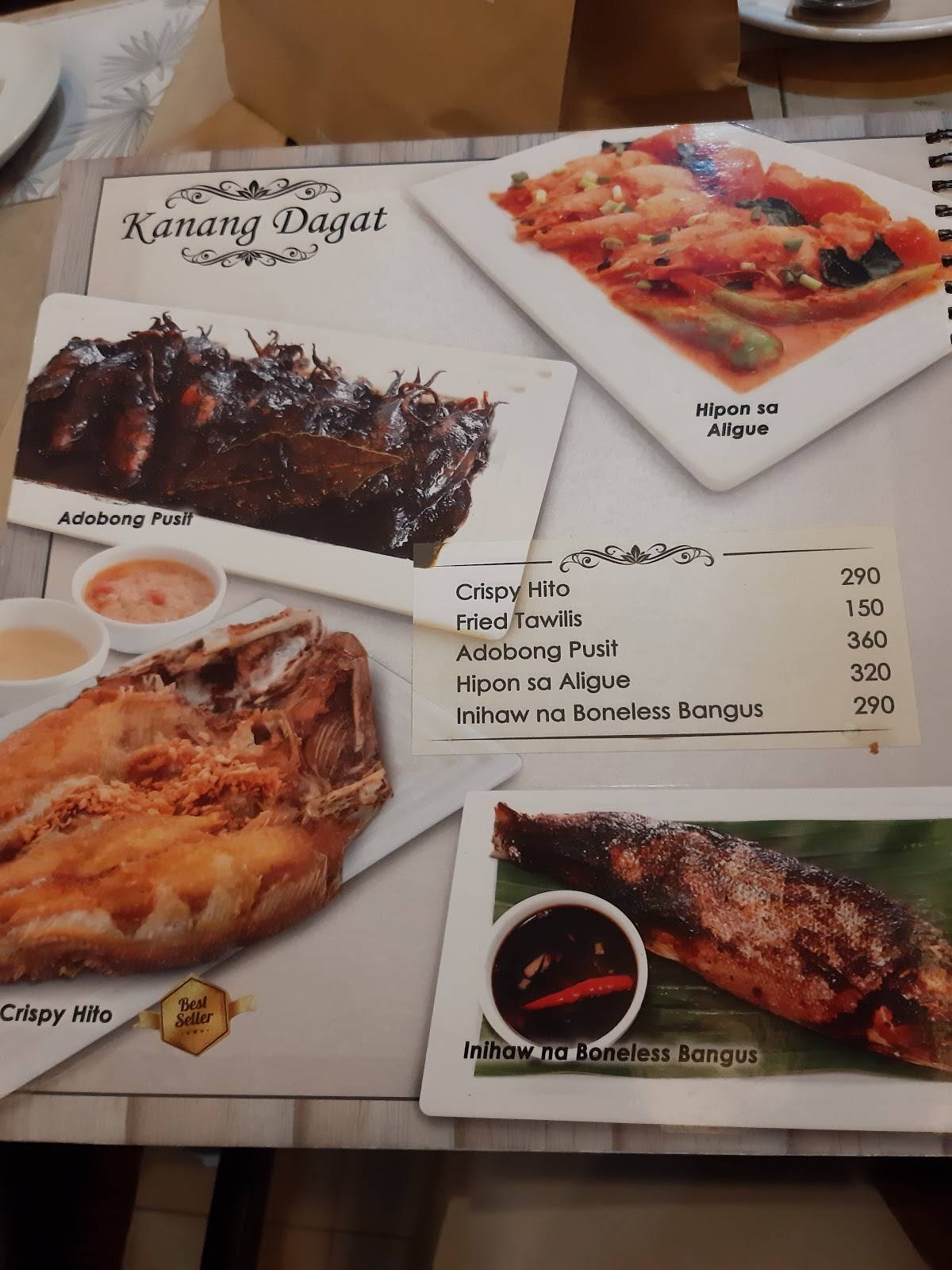 Menu at Mangan restaurant, Quezon City, Ortigas Ave