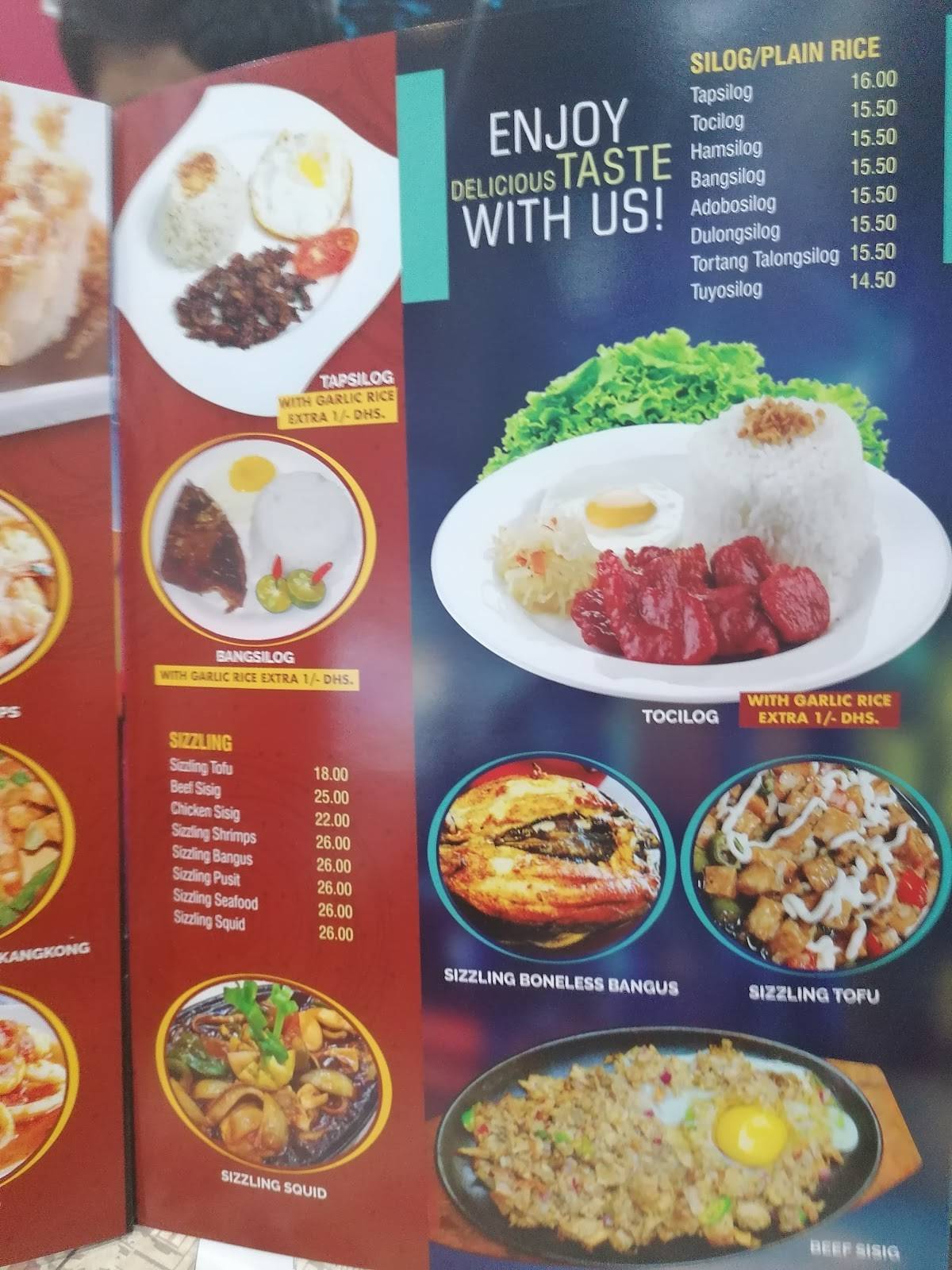 Menu at Manila Pinoy Restaurant And Bakery, Abu Dhabi, E18-02