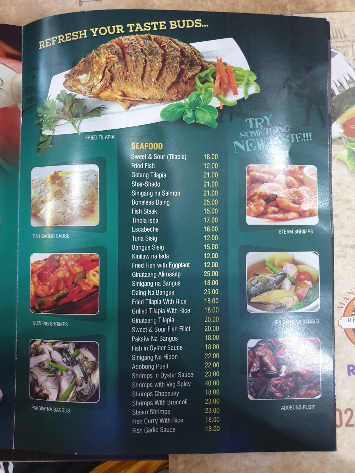 Menu at Manila Pinoy Restaurant And Bakery, Abu Dhabi, E18-02