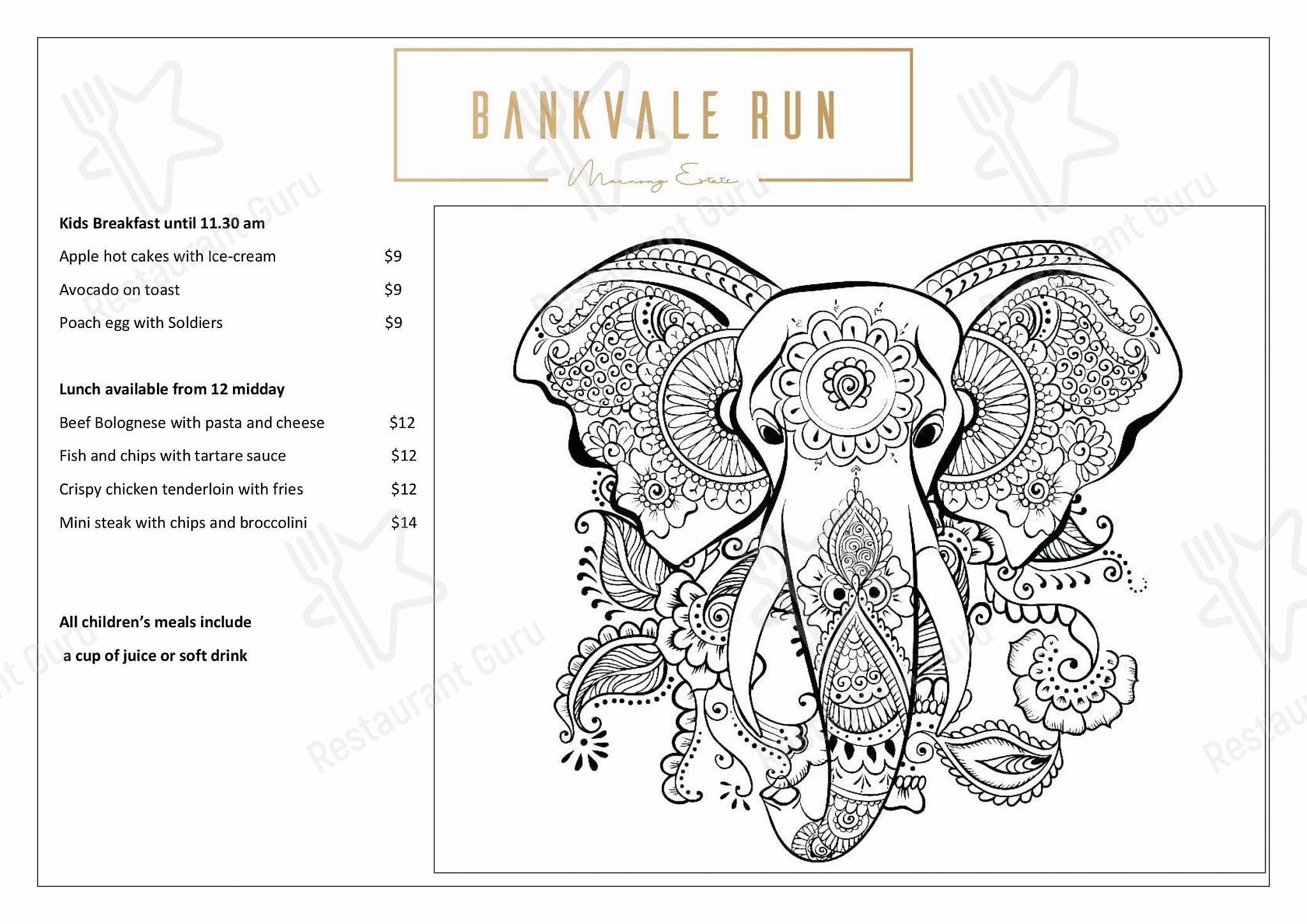 Menu at Marnong Estate - Winery restaurant, Mickleham
