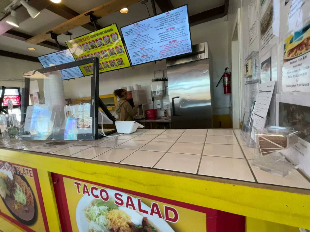 Menu at Mexican Taco Shop restaurant, Topeka, SW 10th Ave