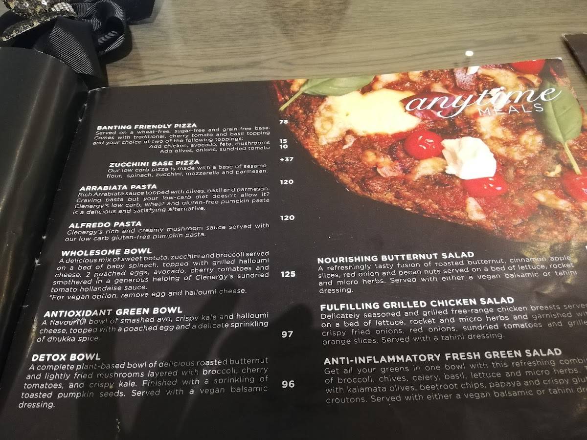 Menu at MiHa Melrose Arch restaurant, Johannesburg
