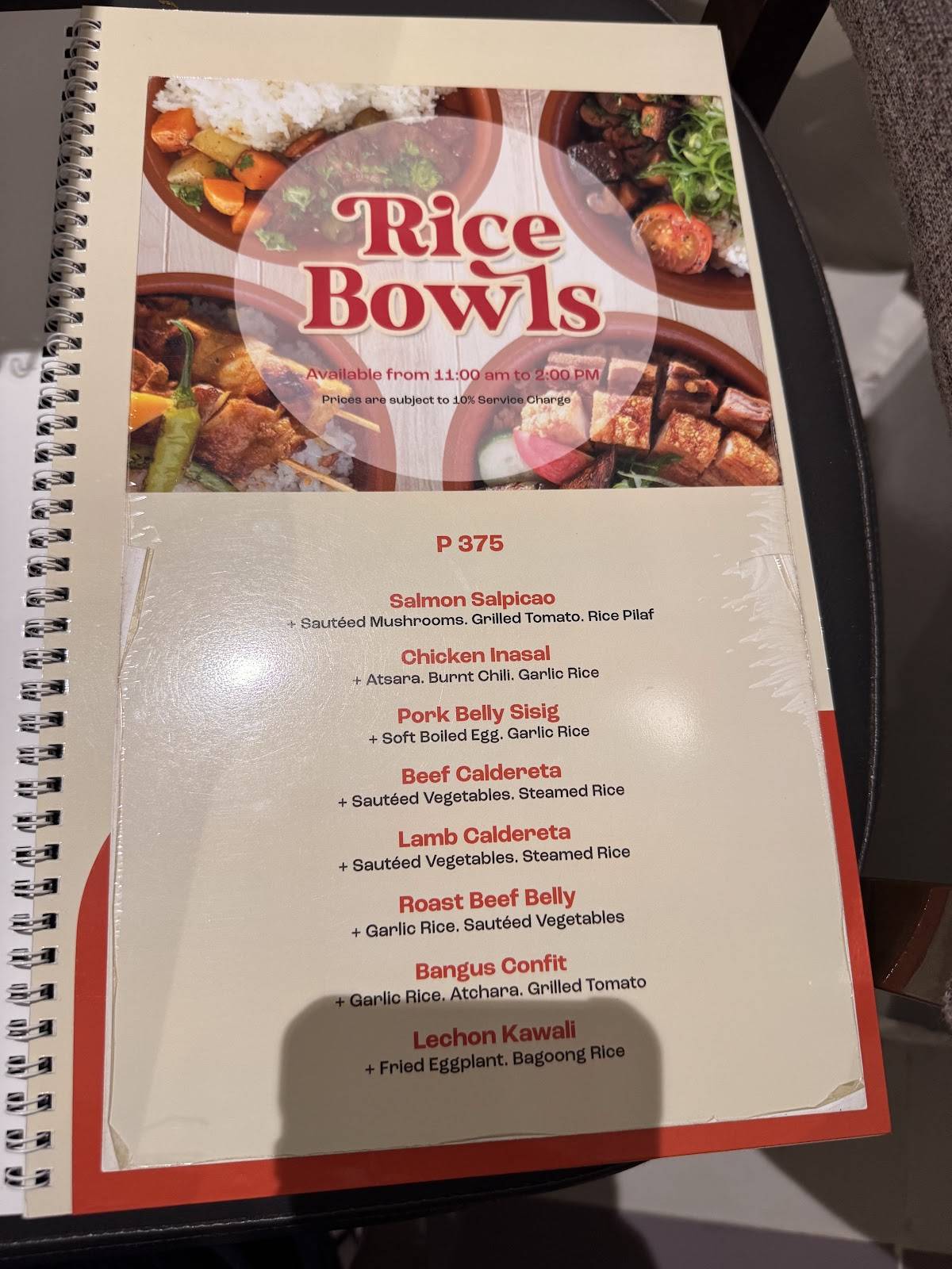 Menu at Millie's All day Dining restaurant, Quezon City