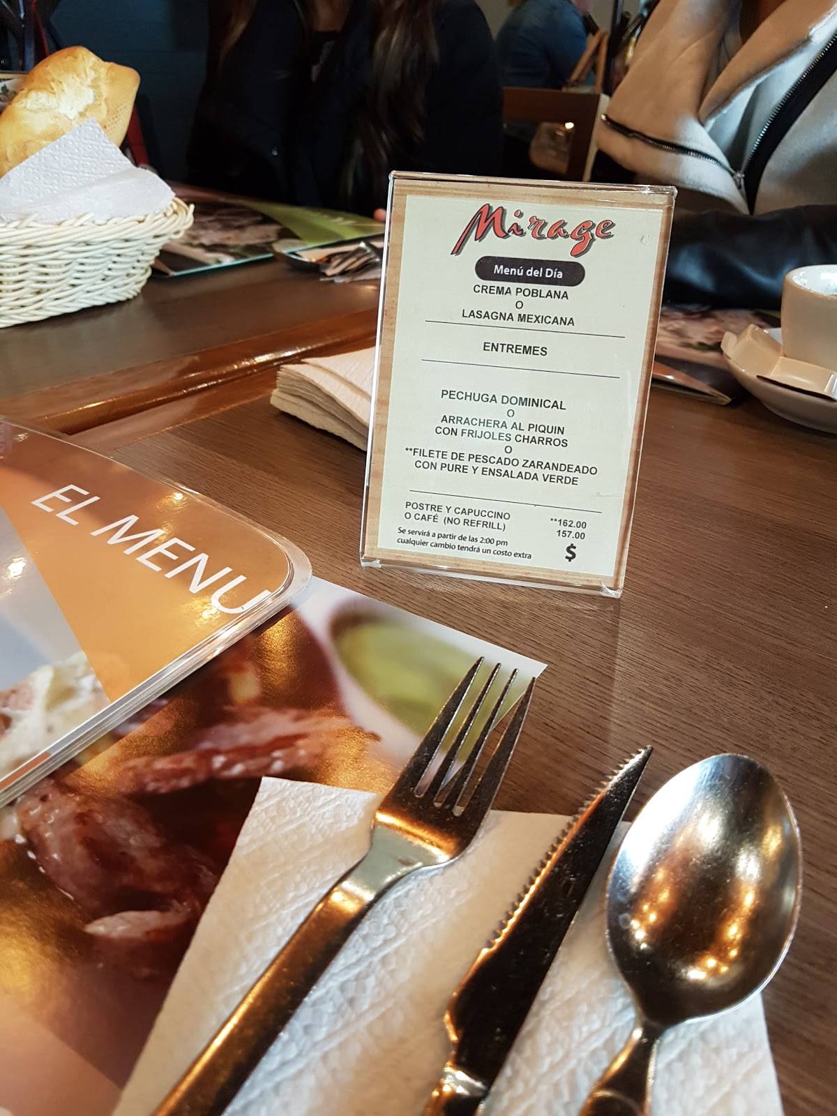 Carta del restaurante Mirage (Suc. Perisur), Pachuca del Soto, Plaza ...