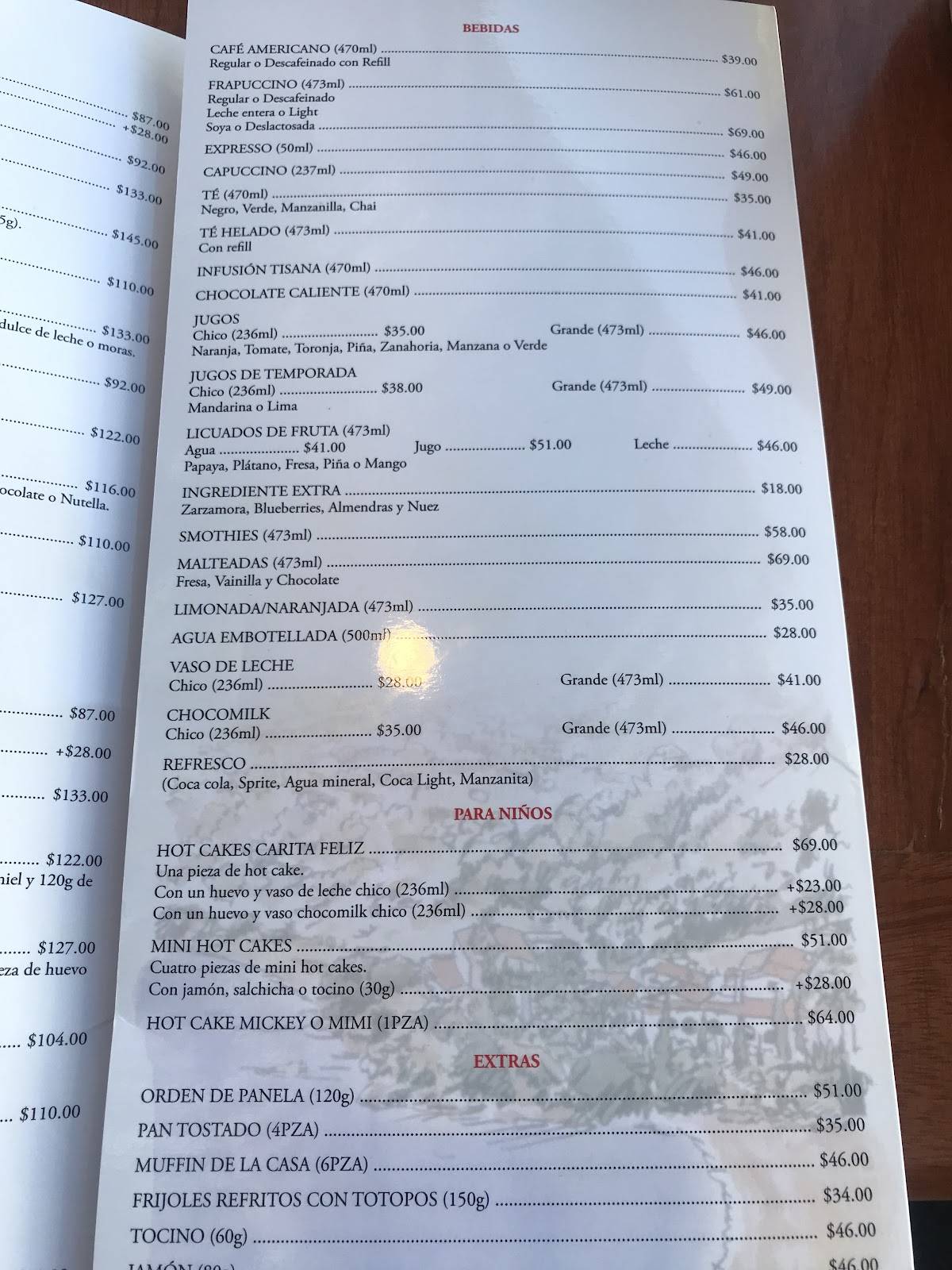 Menu at Mr. Cream Pancakes & Waffles restaurant, Bucerías