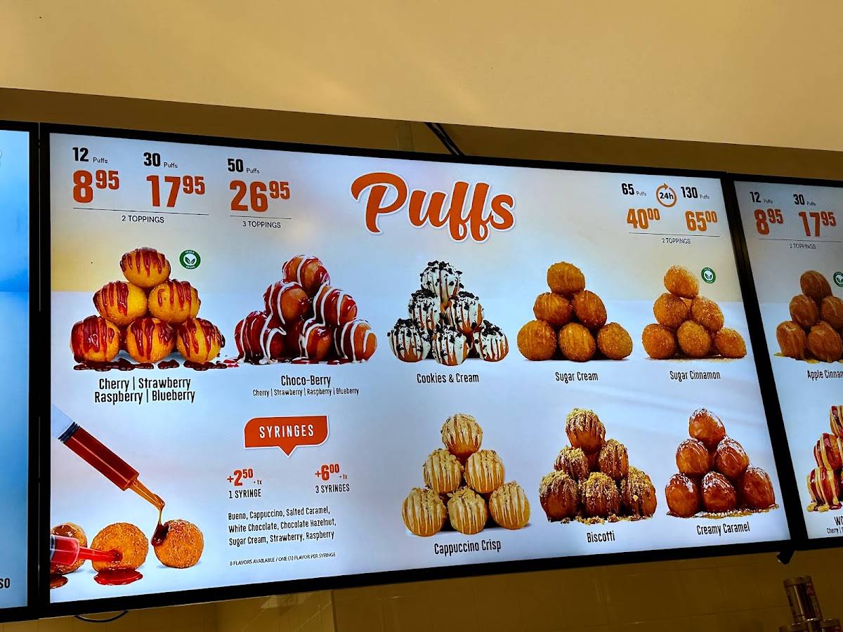 Menu at Mr. Puffs, Ottawa, Innes Rd