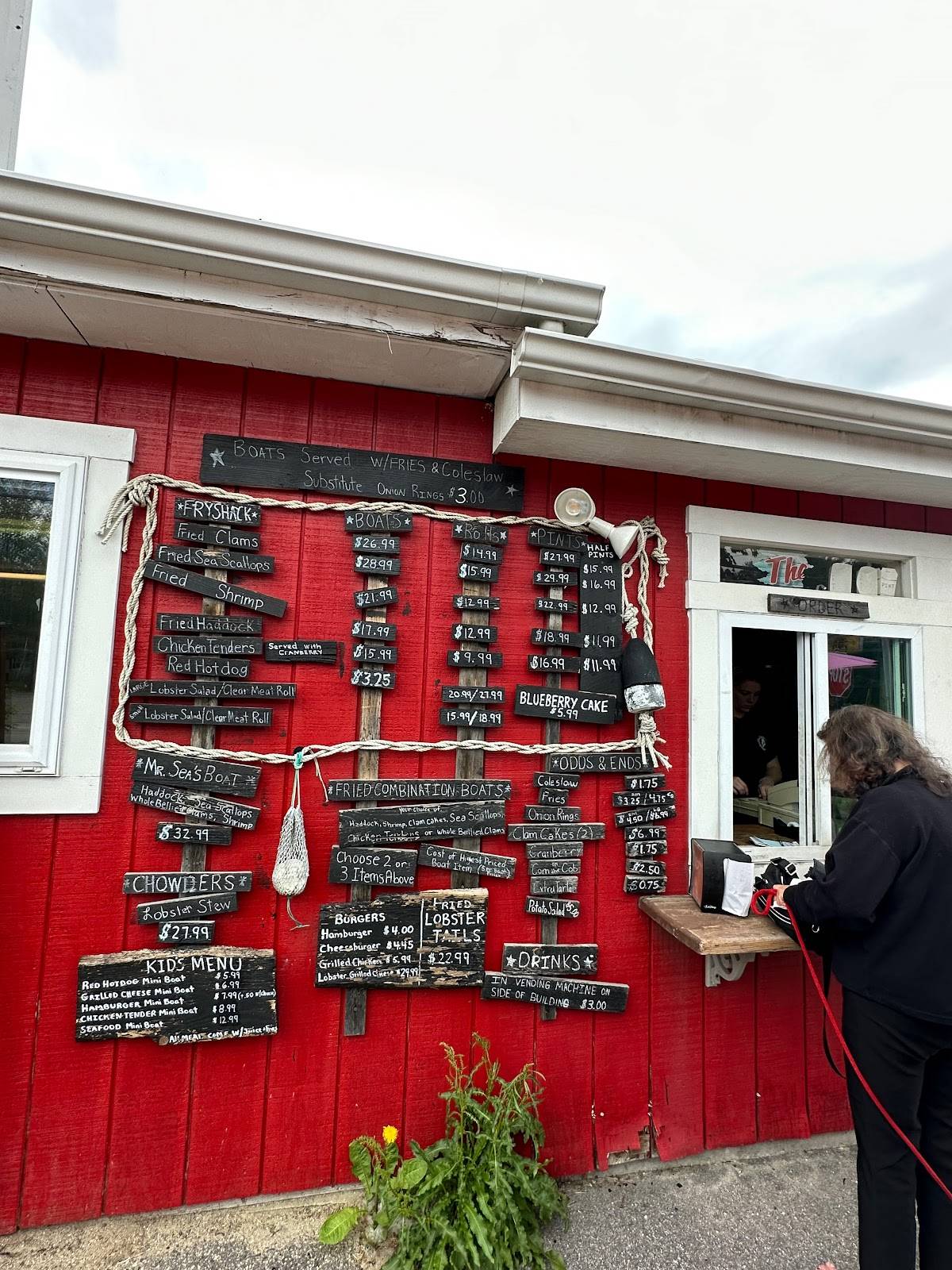 Menu at Mr Sea's Lobster Pound restaurant, Lewiston