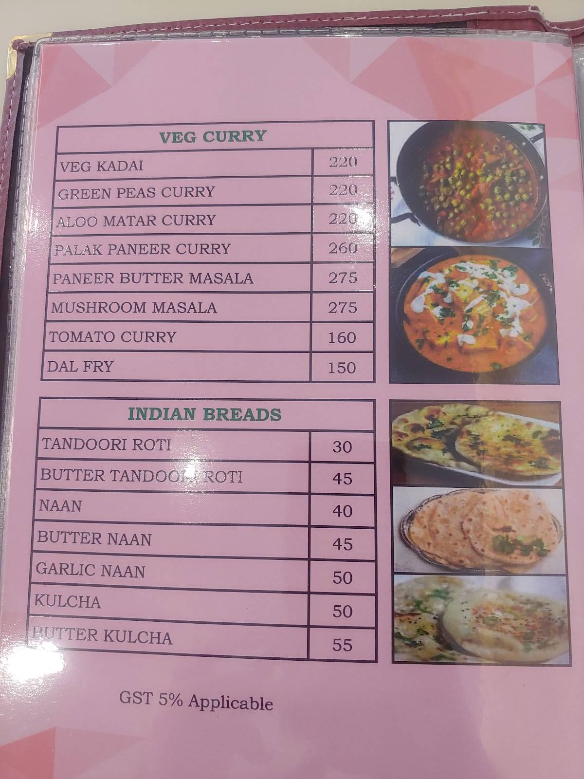 Menu at Narmada Chain Of Restaurant sholinganallur, Chennai