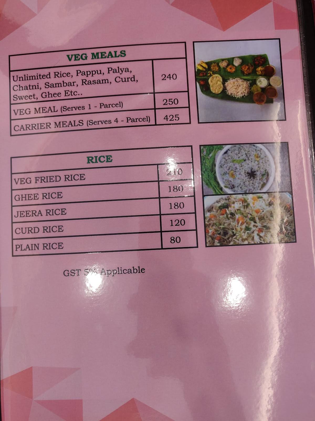 Menu at Narmada Chain Of Restaurant sholinganallur, Chennai