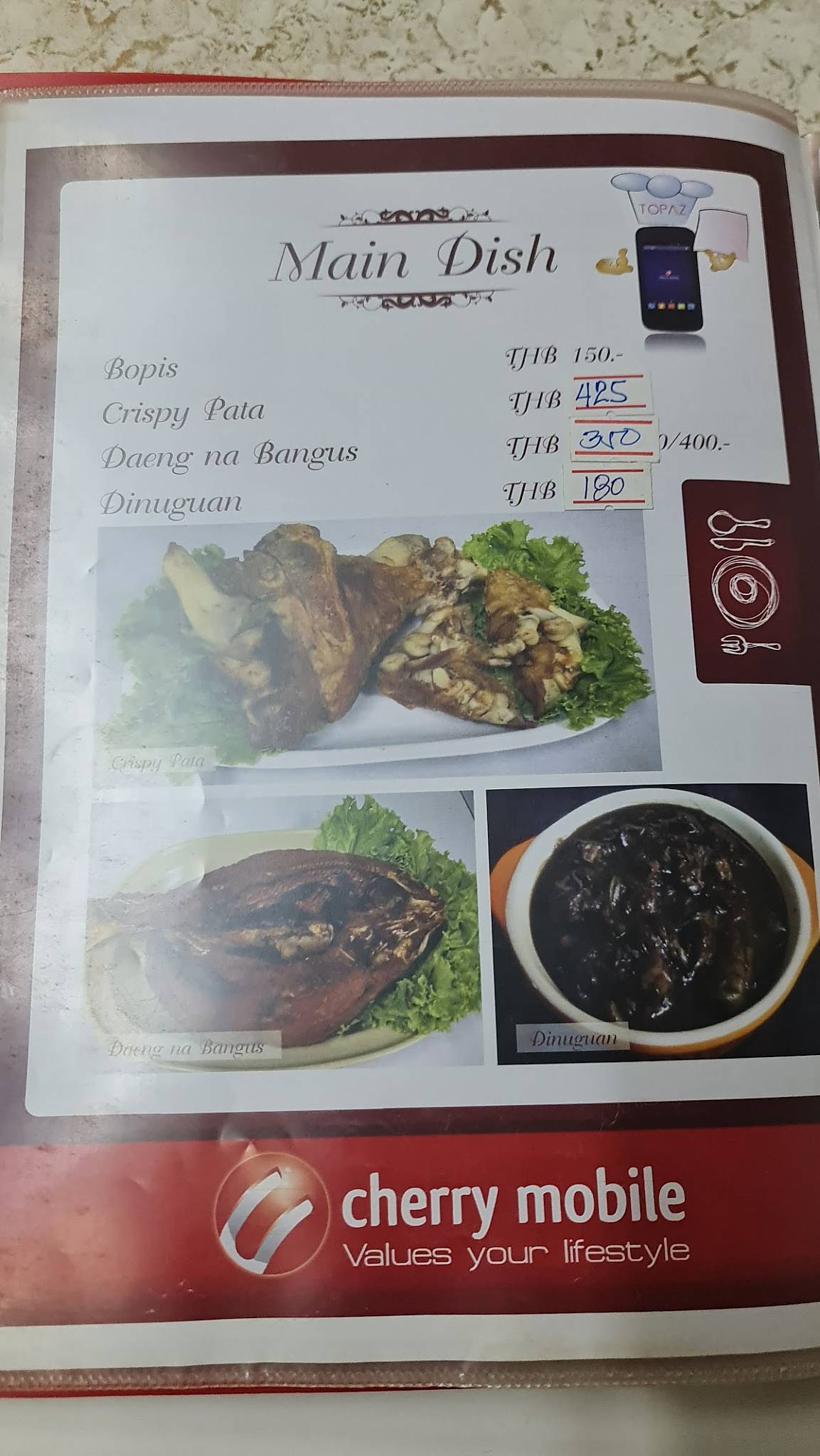 Carta del restaurante New Mabuhay, Bangkok, 34 2 ถ. สุขุมวิท