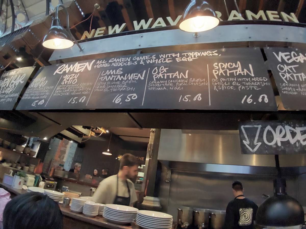 Menu at New Wave Ramen - Mackie Mayor restaurant, Manchester