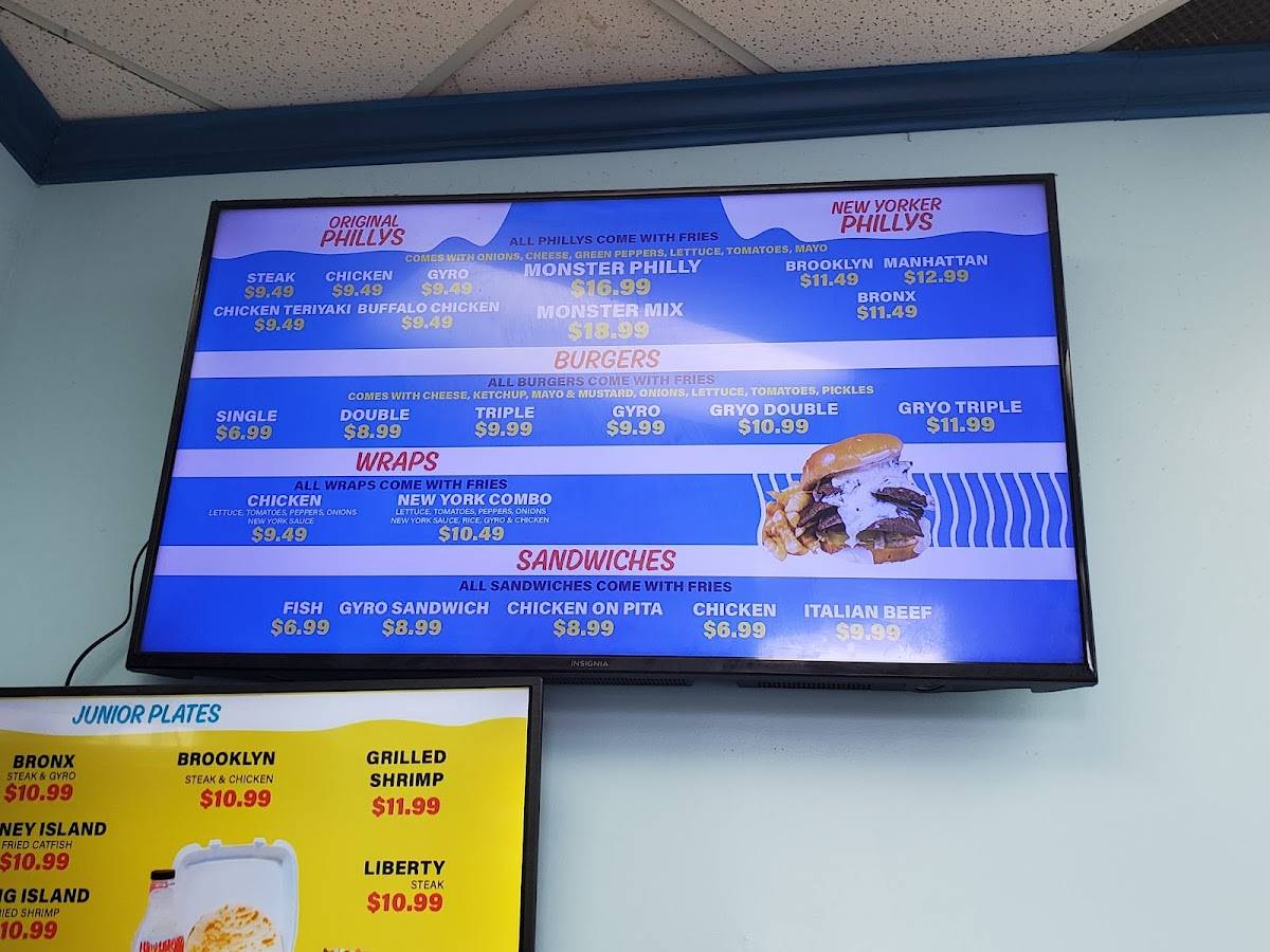 Menu at New York Plate restaurant, Gary