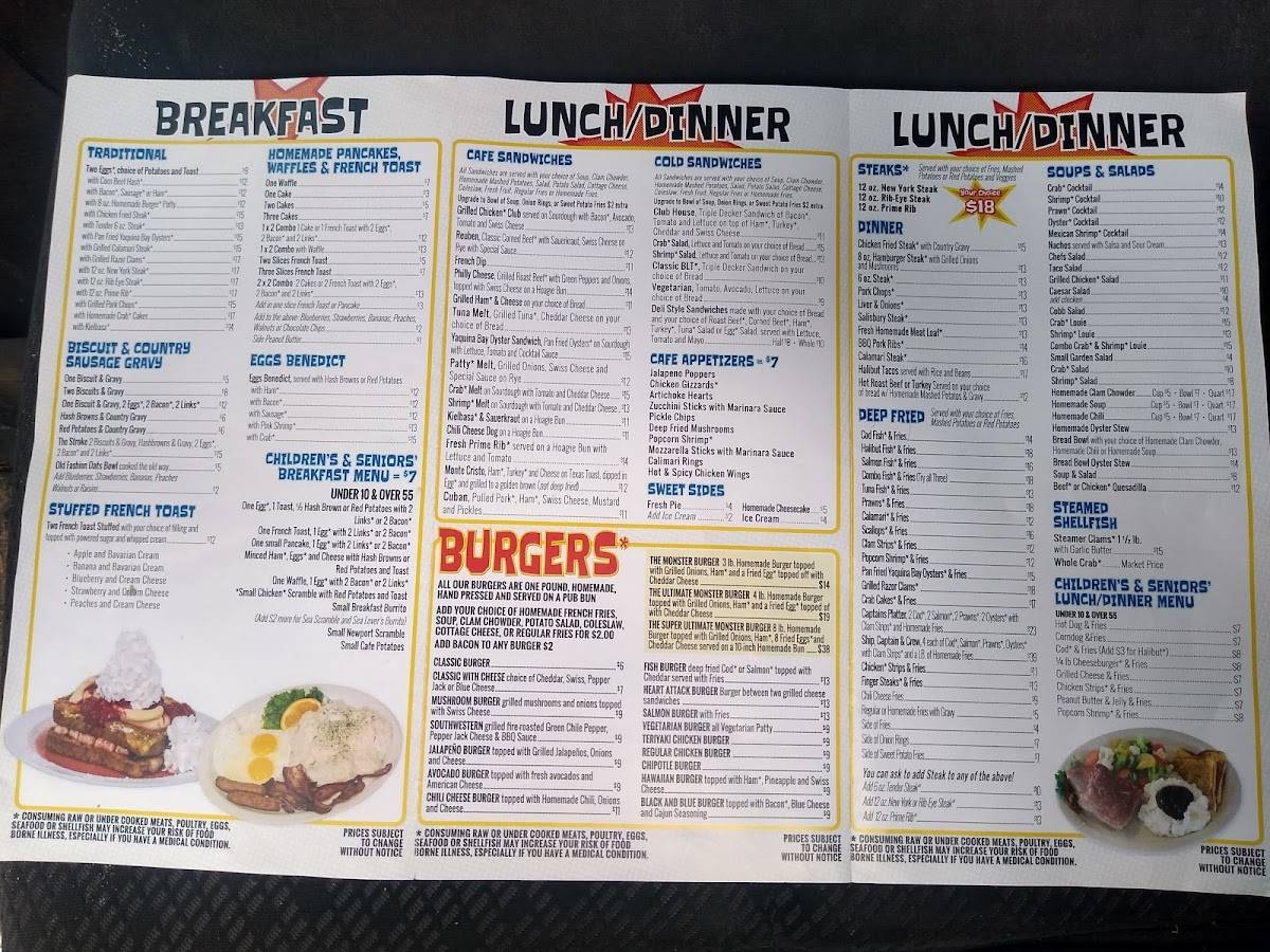Menu at Newport Cafe, Newport