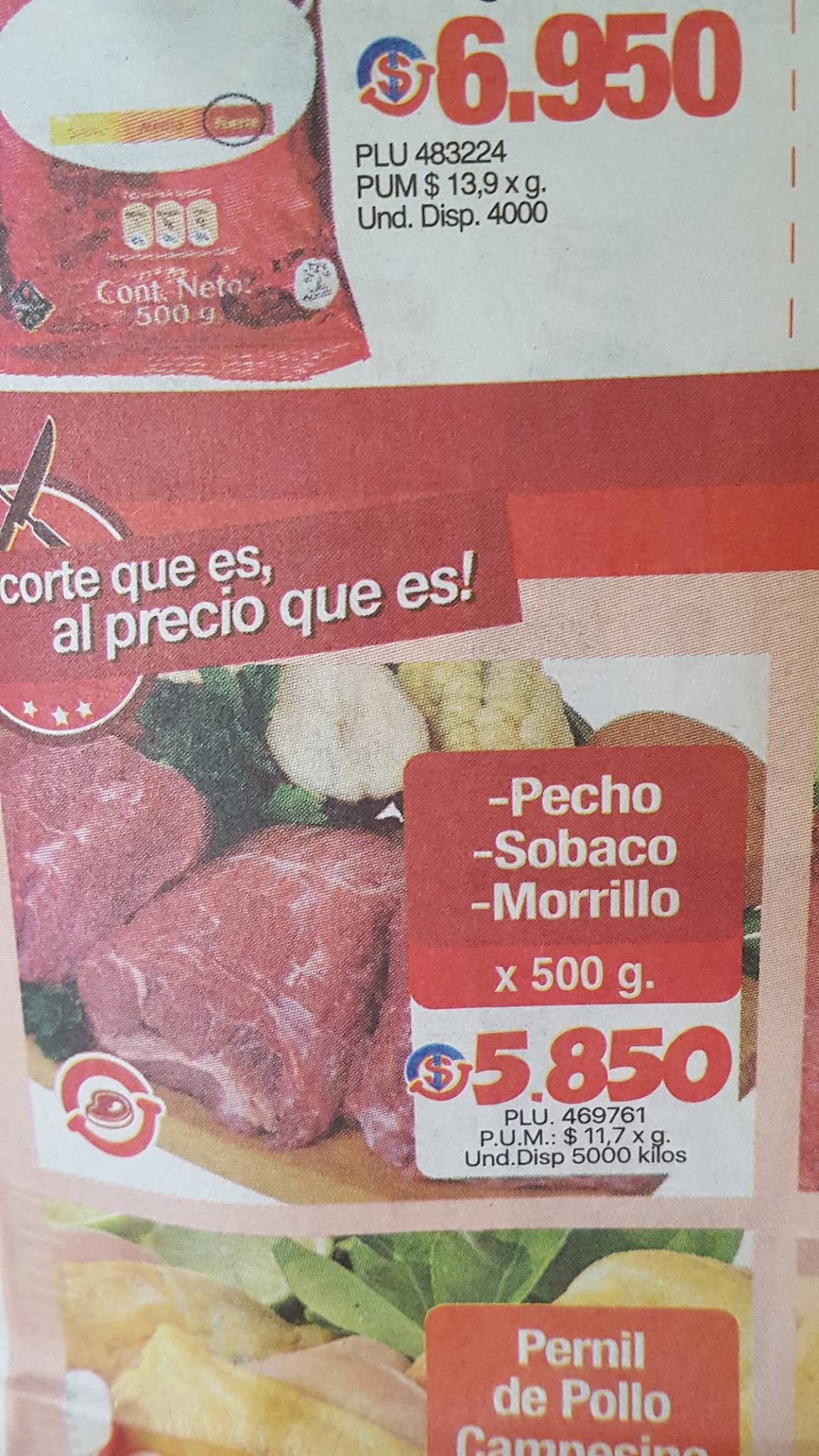 Carta de Panadería Las Quintas de Don Simón Sede Sur, Cali