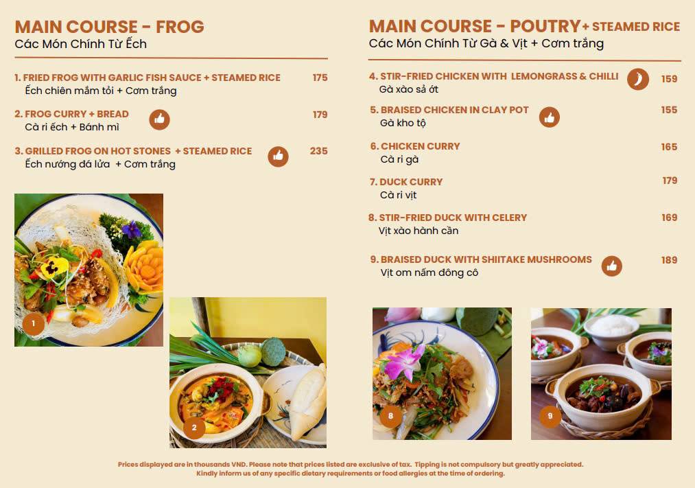 Menu at Pandan Leaf Saigon Restaurant & Rooftop Bar, Ho Chi Minh City