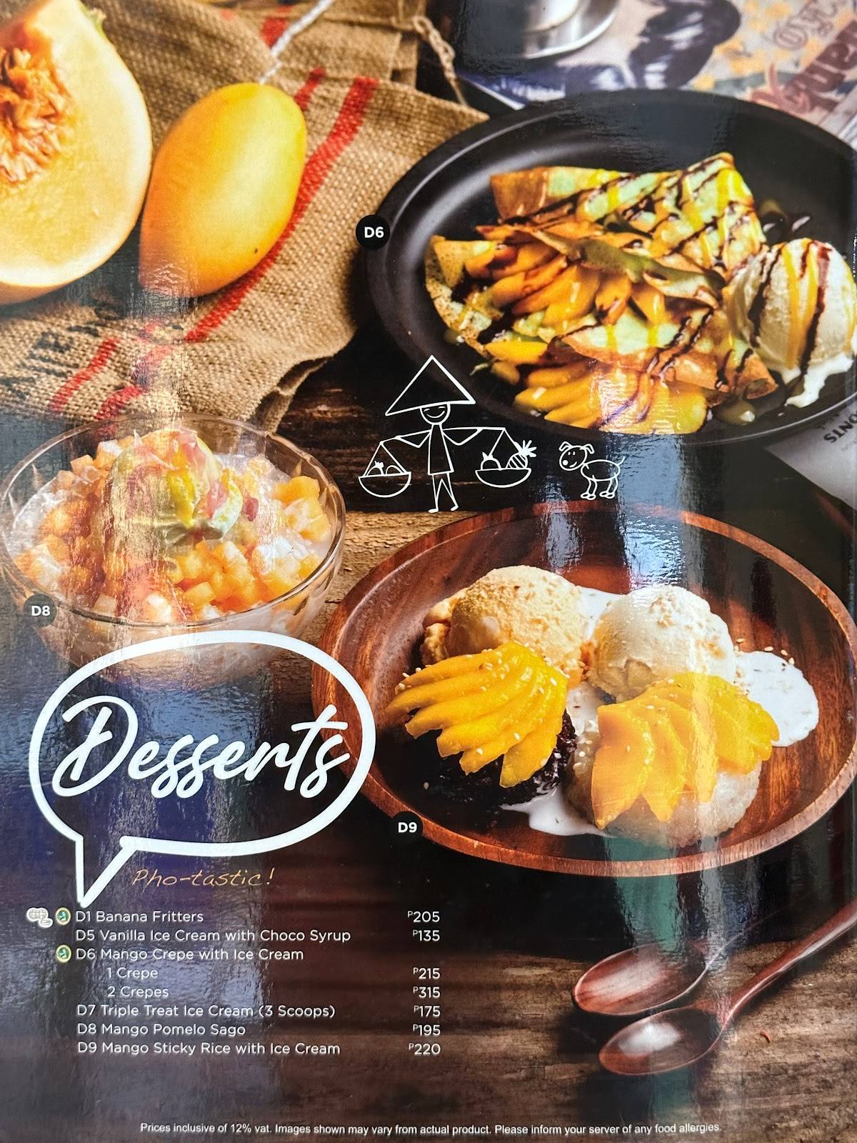 Menu at Pho Hoa - Alabang Town Center restaurant, Muntinlupa
