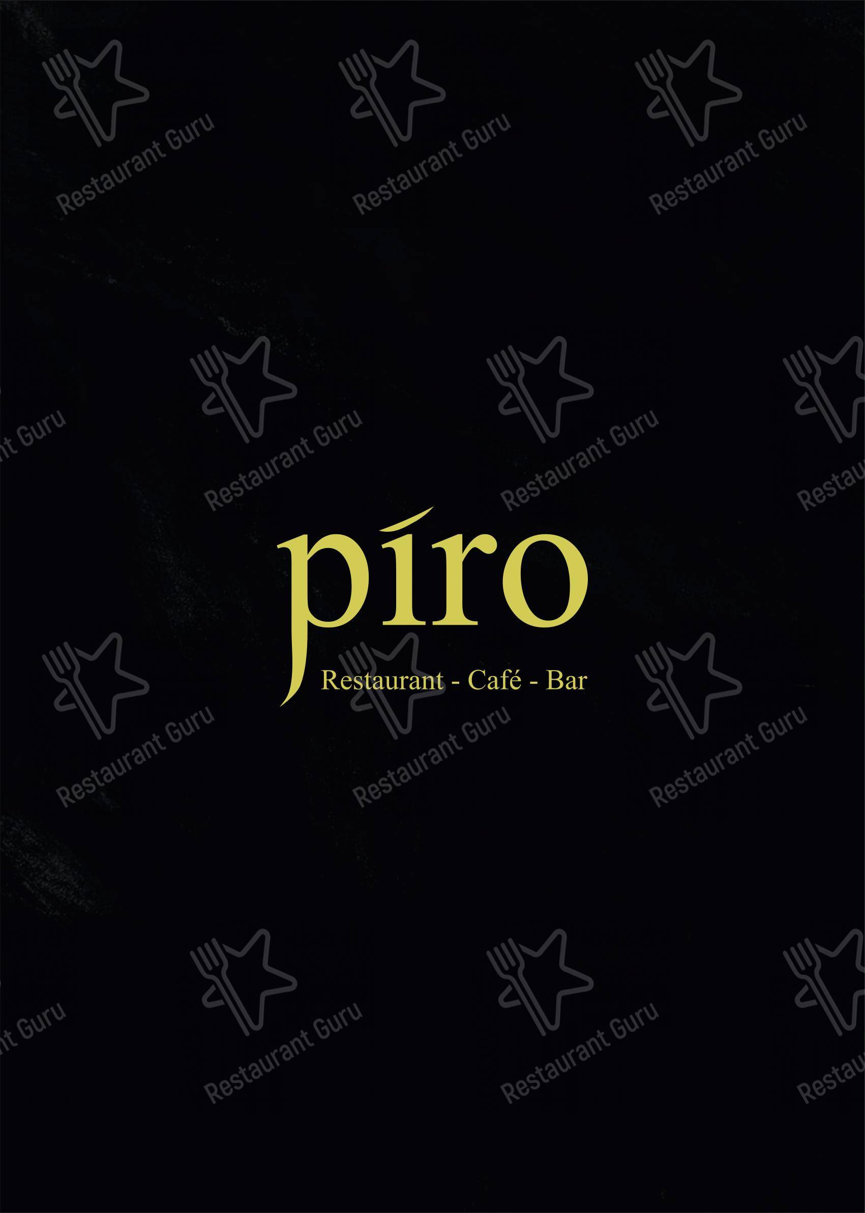 Speisekarte von Restaurant Piro, Bielefeld