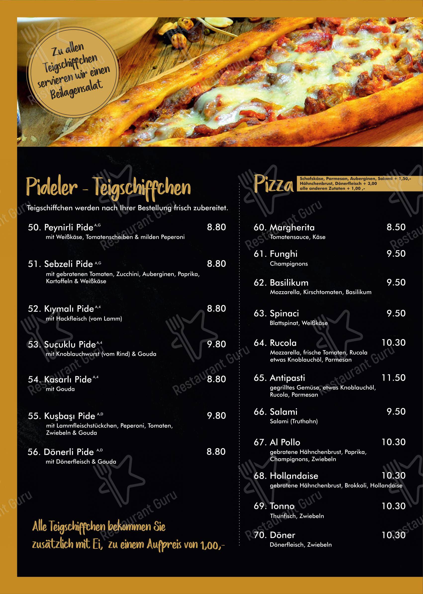 Speisekarte von Restaurant Piro, Bielefeld