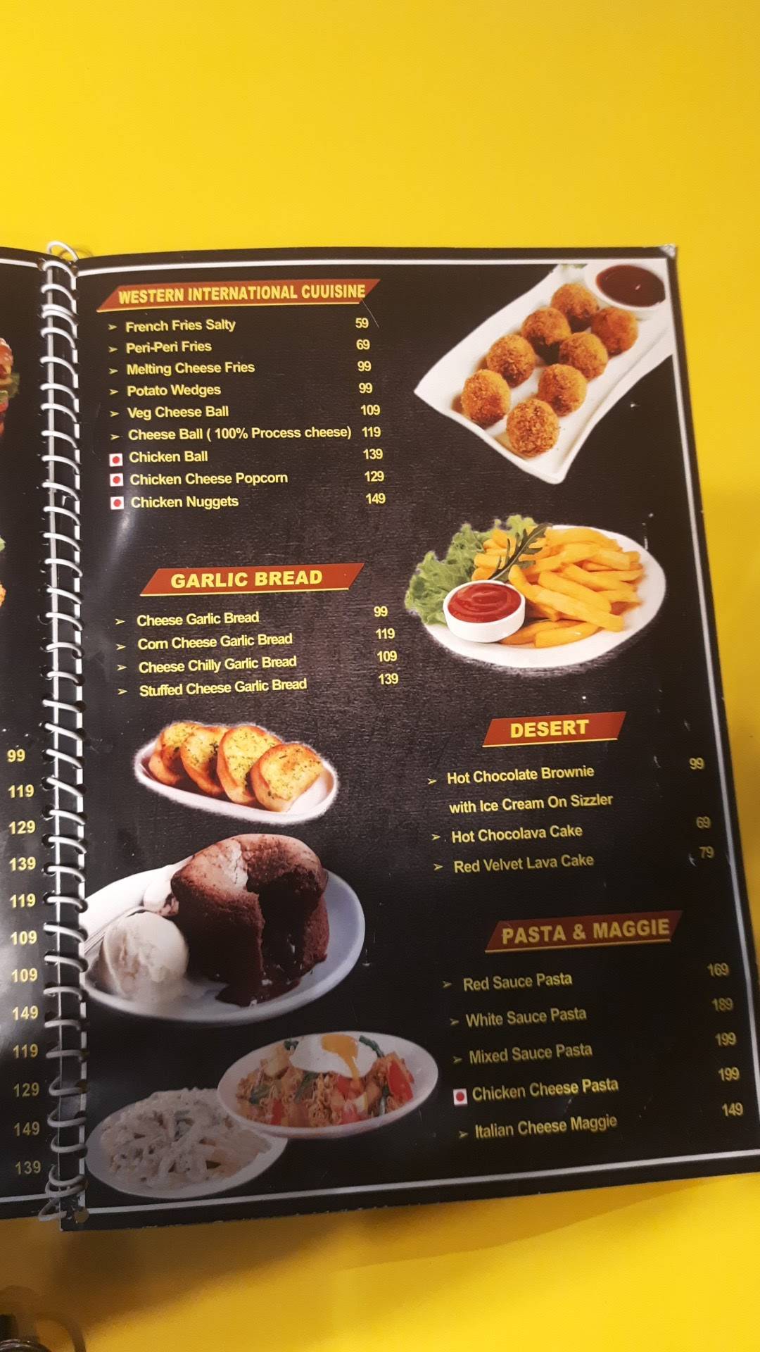 Menu at Pizza Garam Basti, Basti