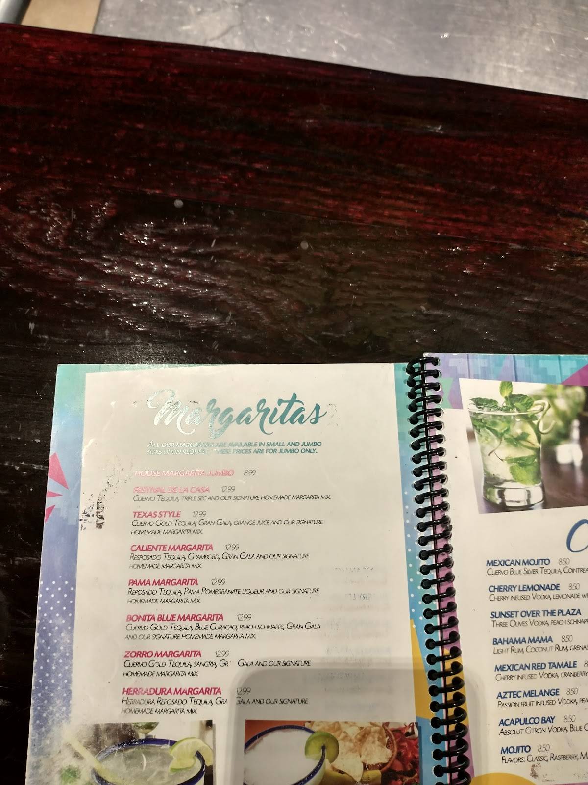 Menu at Plaza Azteca Méxican Restaurant · White Oak, White Oak