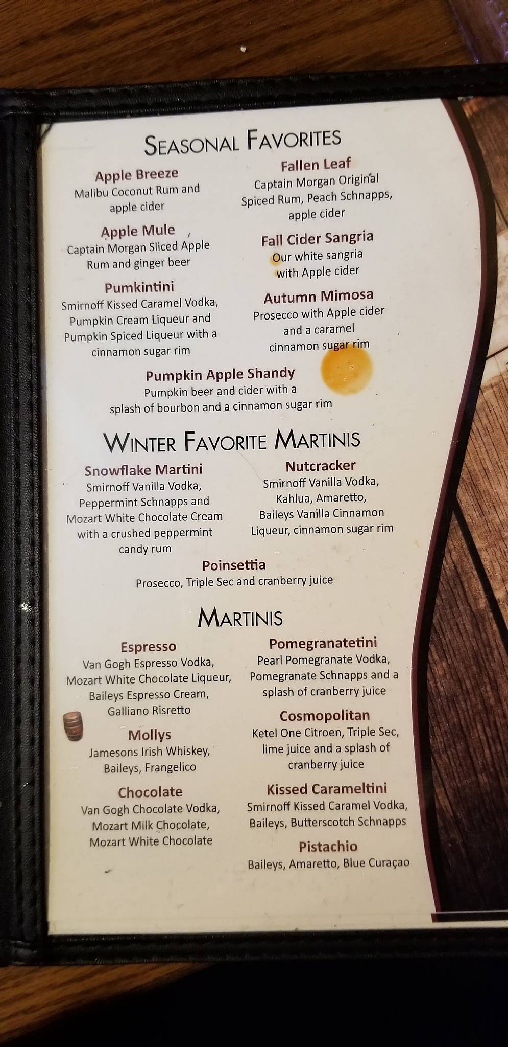 Menu at Quaker Tavern restaurant, Uxbridge, 466 Quaker Hwy #1603