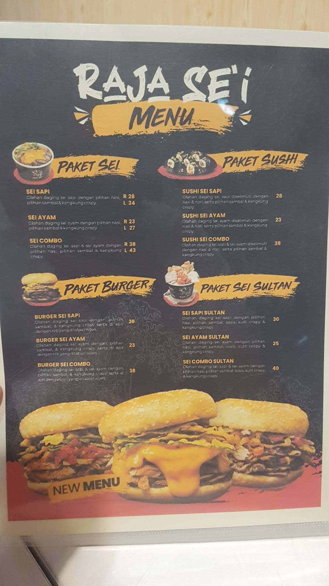 Menu at Raja Se'i Gading Serpong restaurant, Curug Sangereng