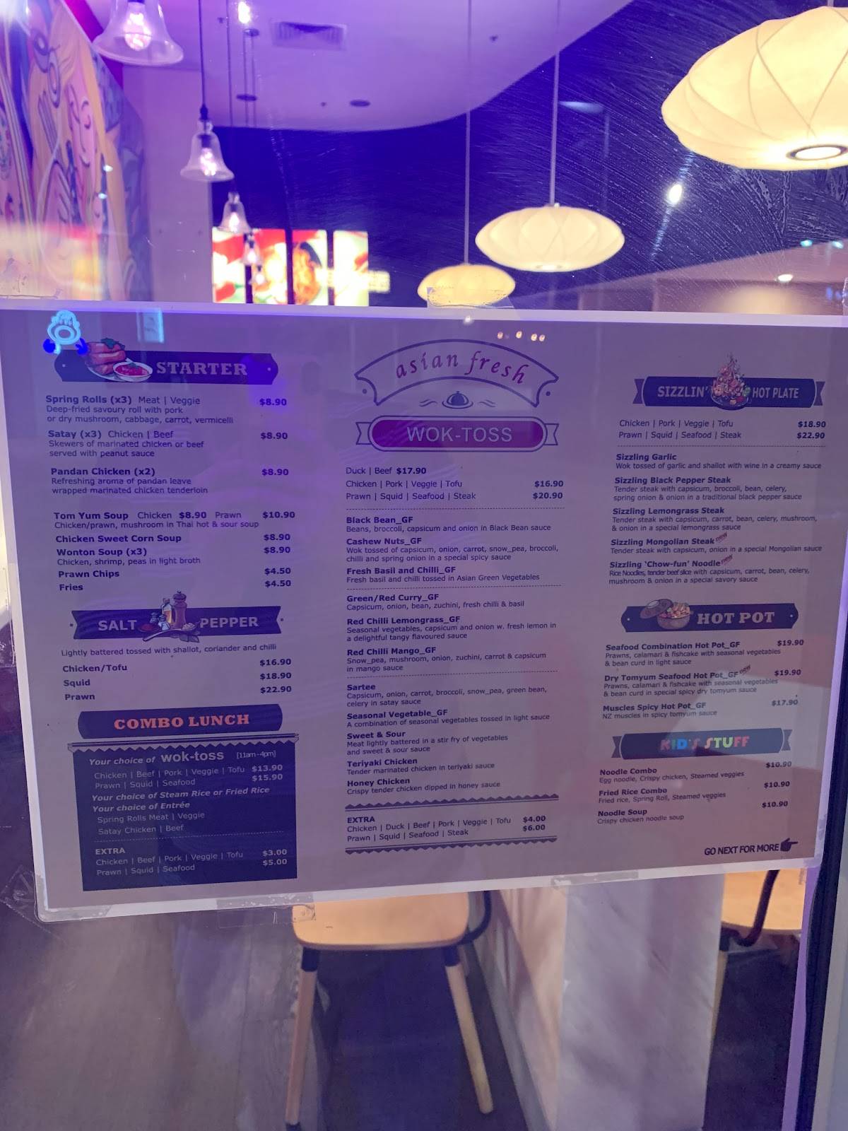 Menu at Red Chilli Asian Fresh restaurant, Elizabeth