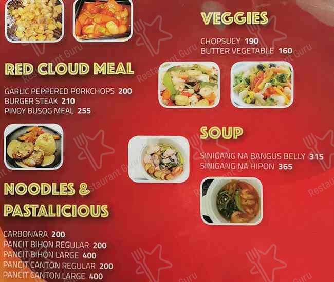 Menu at RED CLOUD KARAOKE FAMILY KTV pub & bar, Quezon City