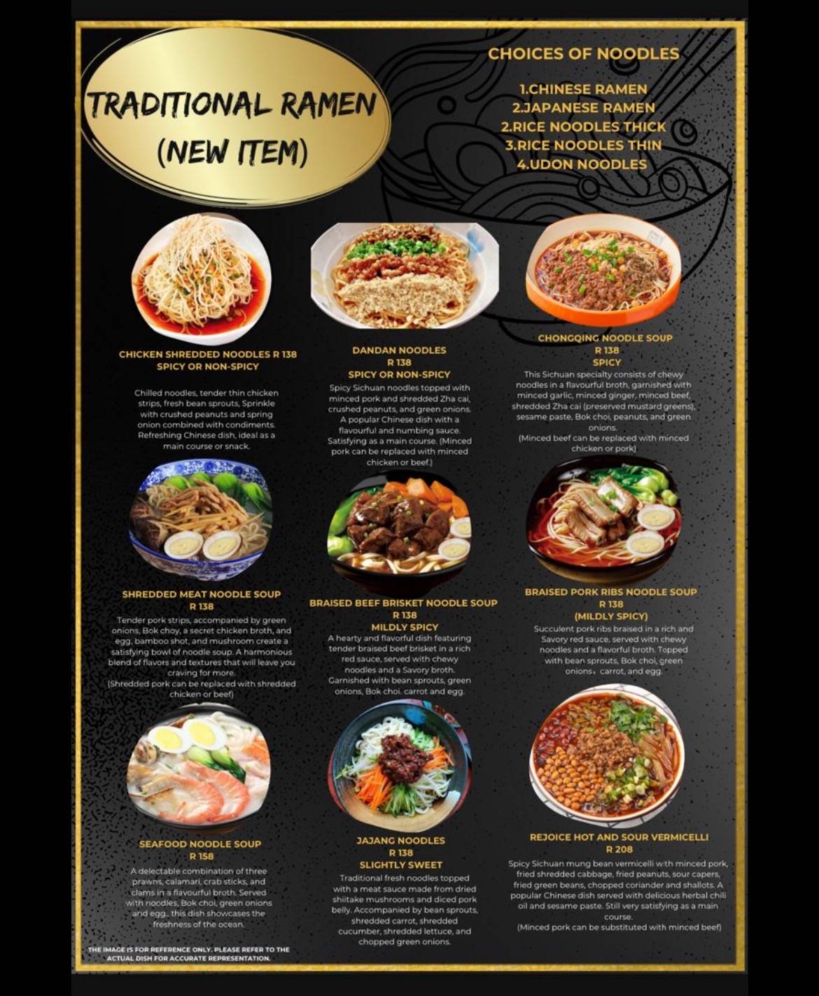 Menu at Rejoice sushi bar, Sandton