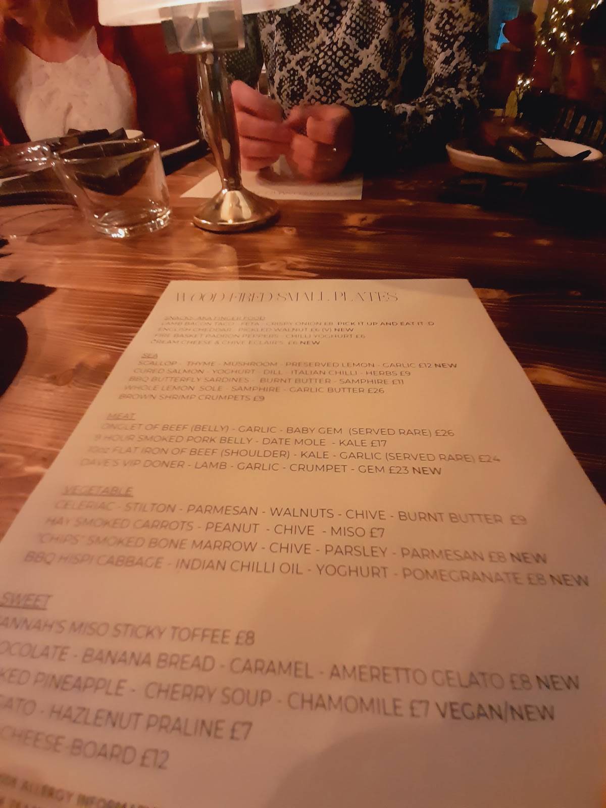 Menu at Restaurant Ember, Wellingborough