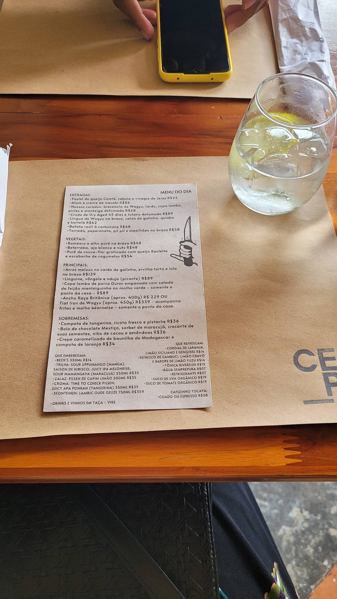 Menu em Restaurante Cepa, São Paulo