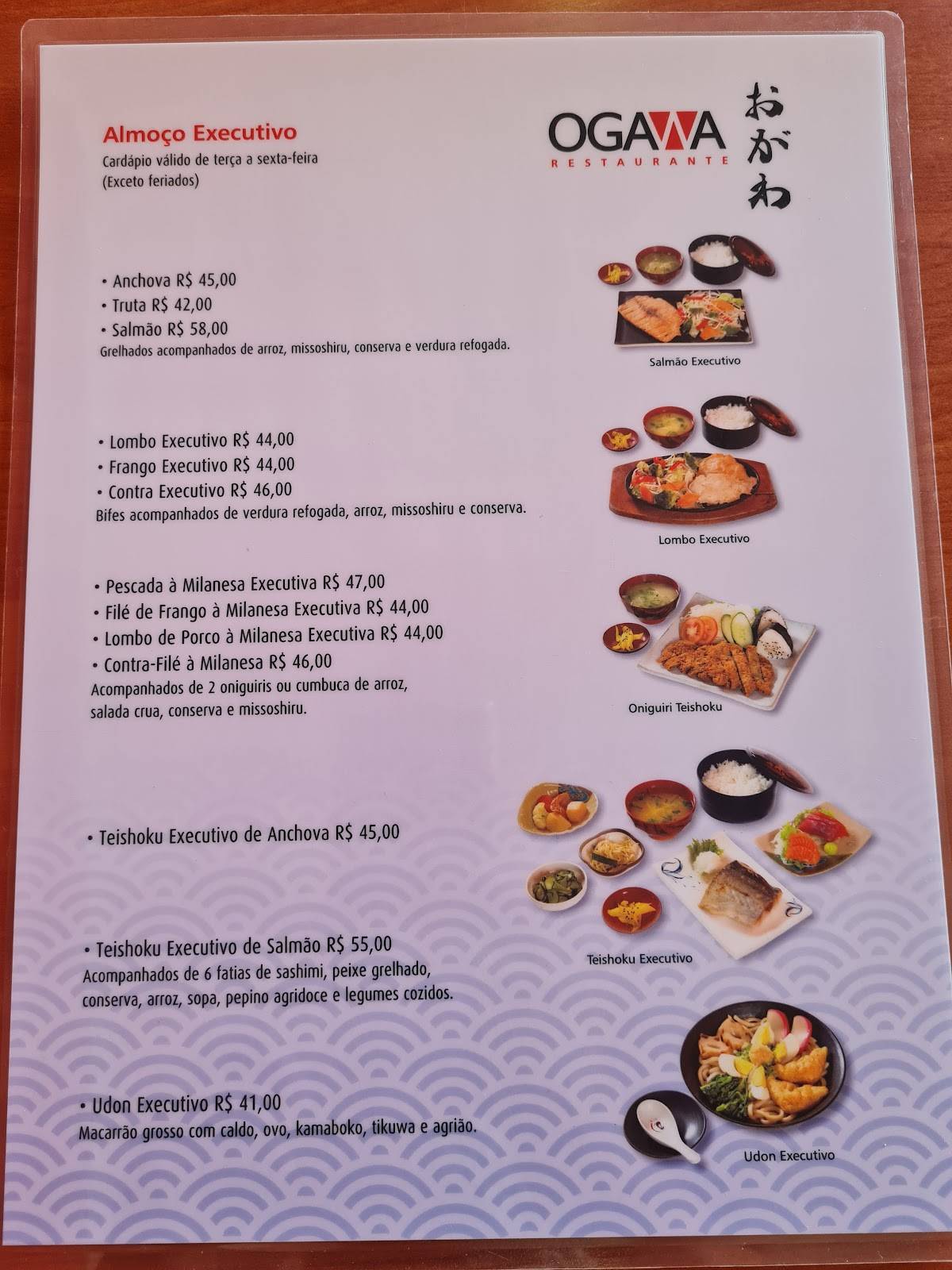 Menu em Restaurante Ogawa, São Paulo