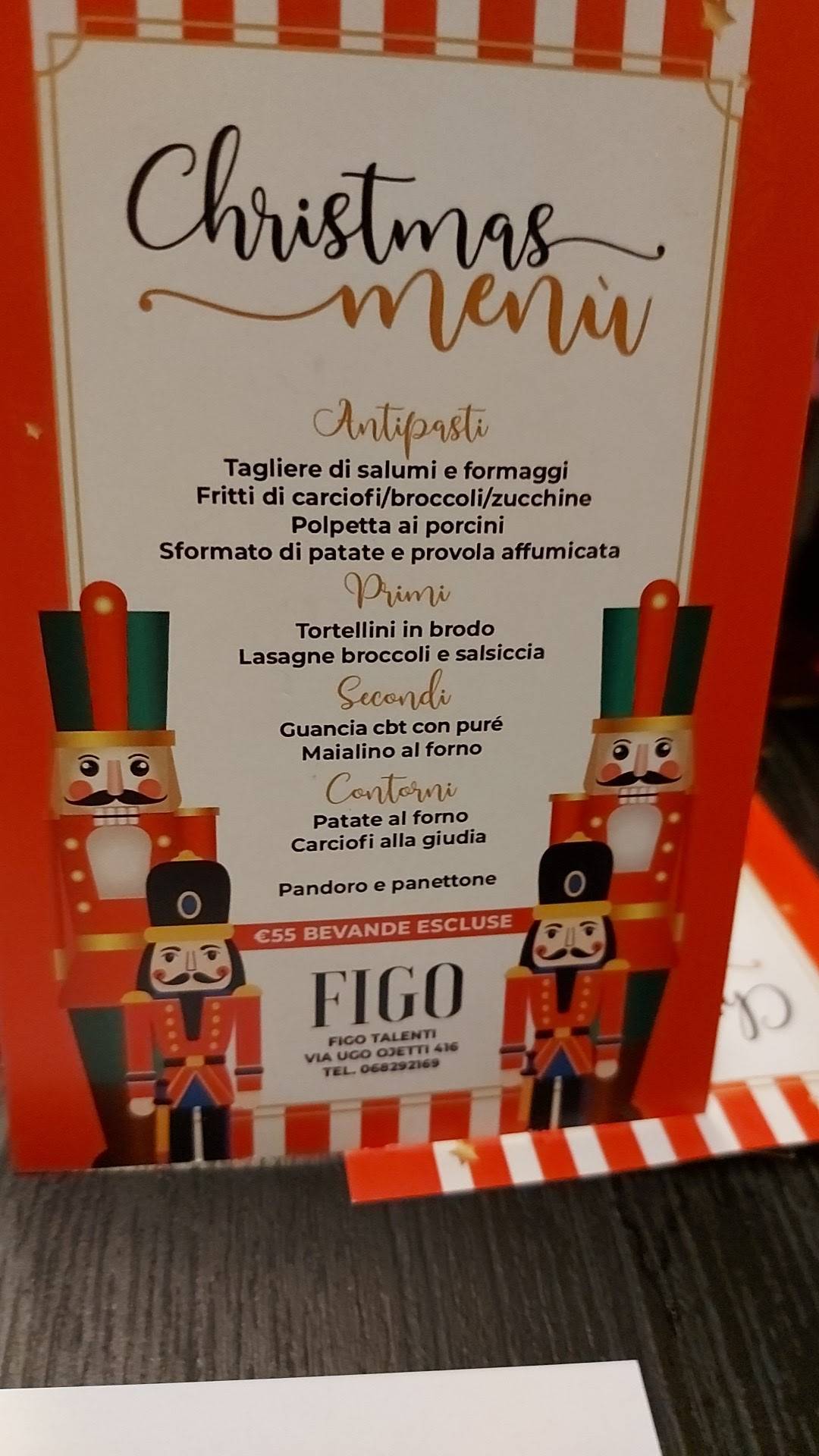 Menu da Figo Ristorante Pizza Pasta Carne, Roma
