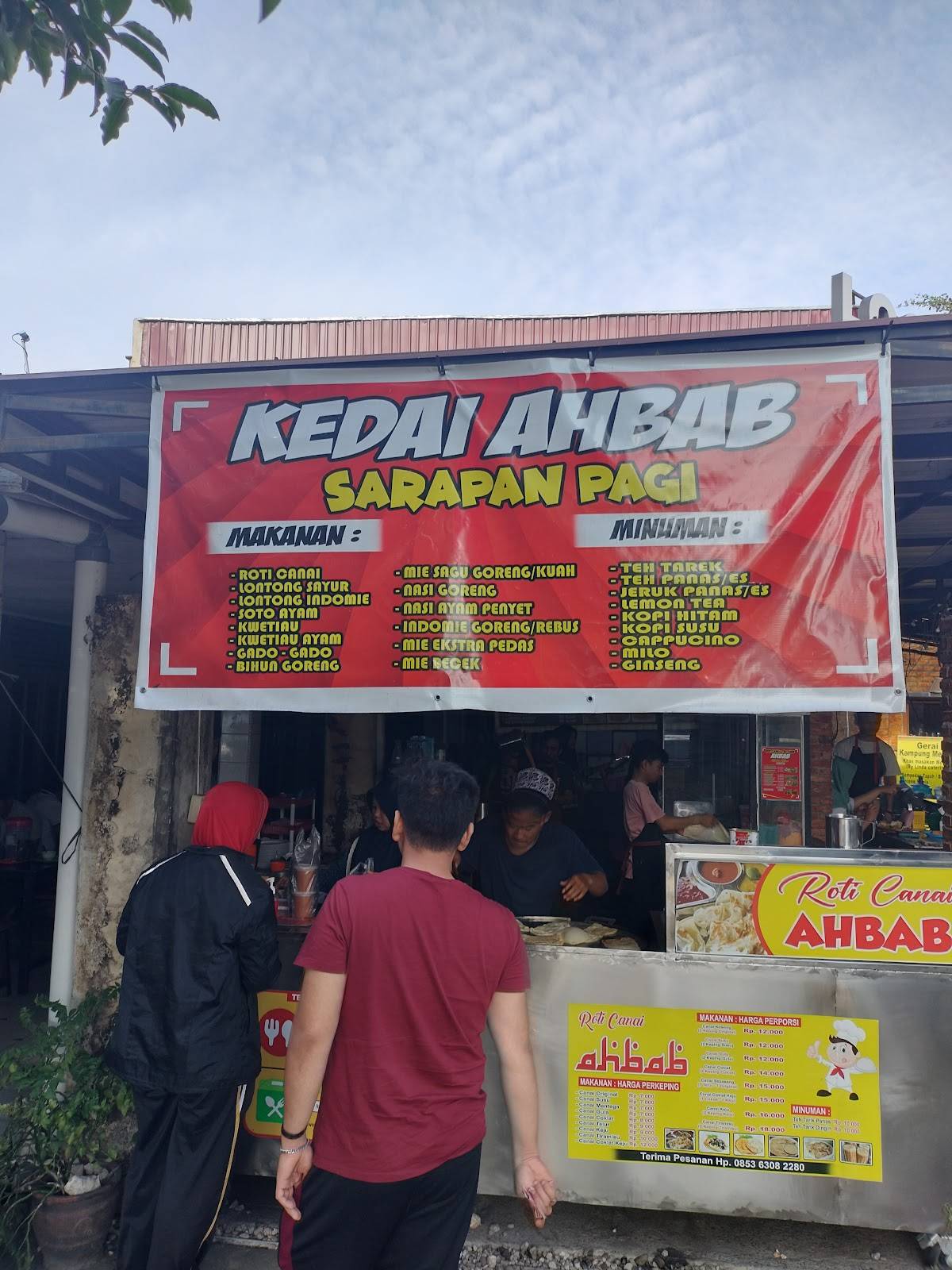 Menu at Roti Canai & Teh Tarek Ahbab restaurant, Pekanbaru
