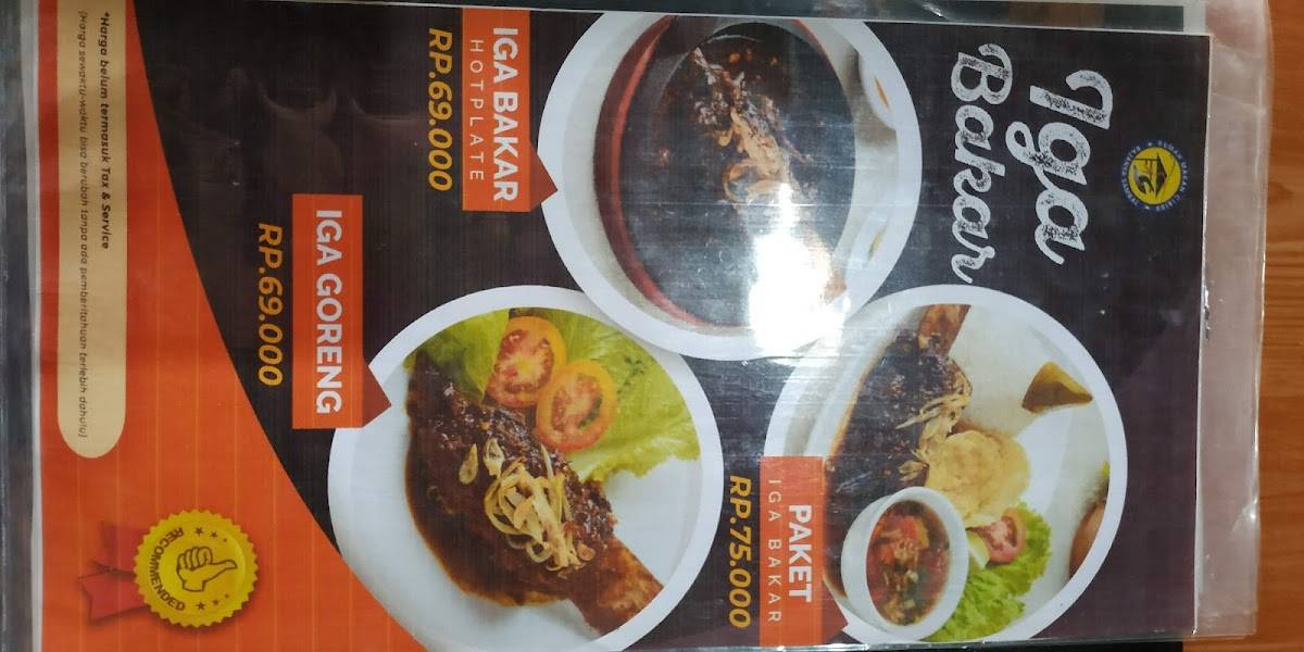 Carta del restaurante Rumah Makan Khas Sunda Cibiuk, Sayang