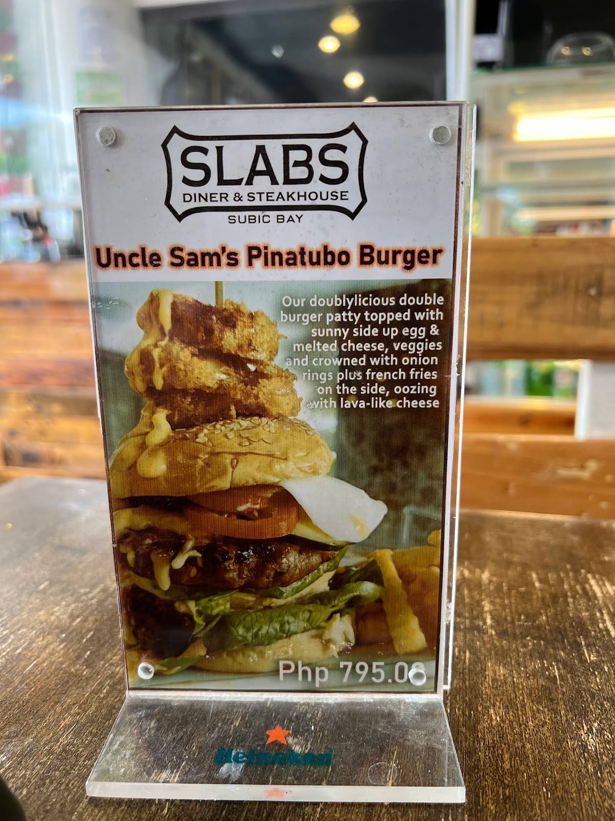 Menu at SLABS Diner and Steakhouse, Subic Bay Freeport Zone, R78M+HGC