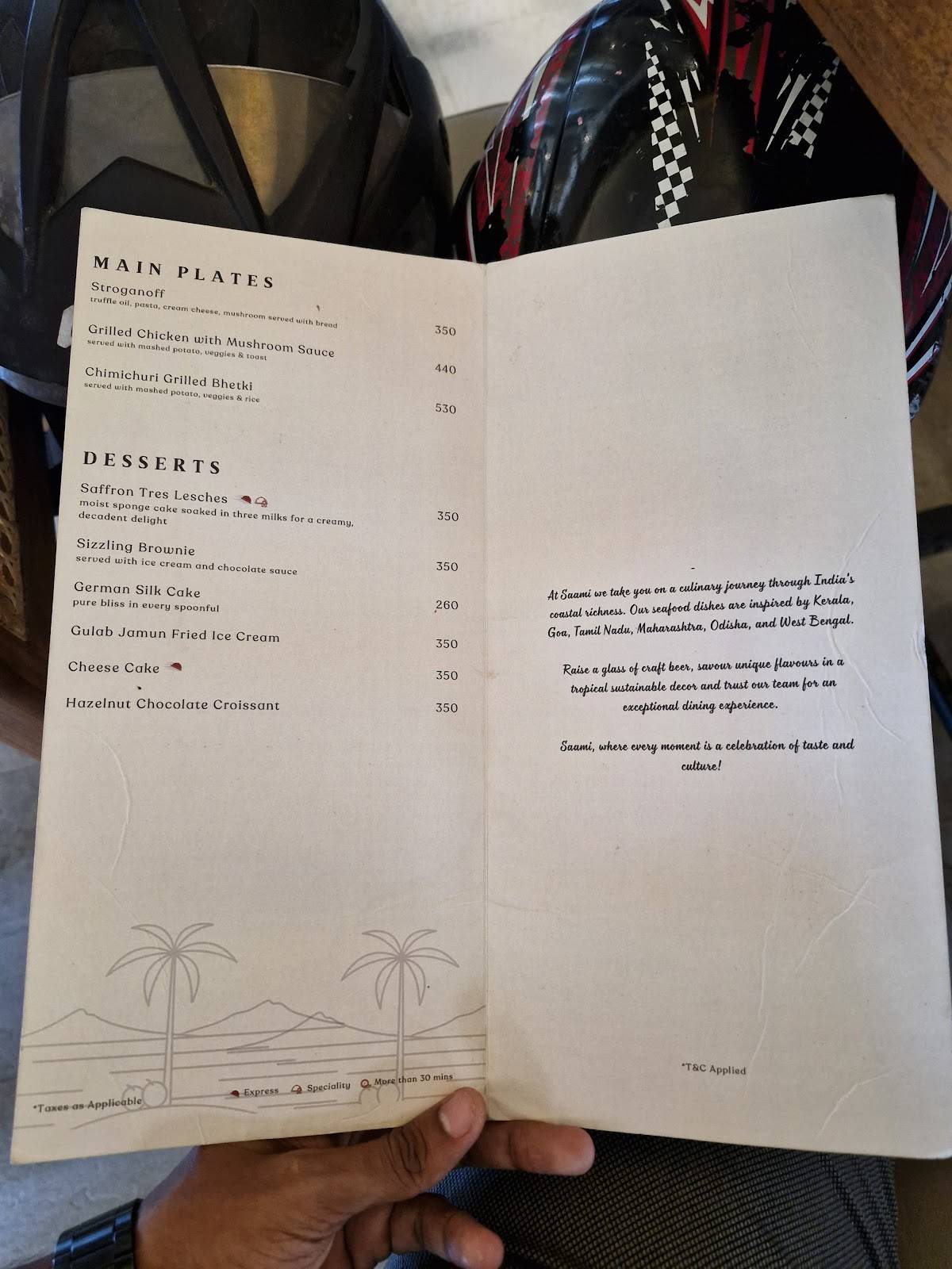 Menu at Saami Kitchen & Brewery, Bhubaneswar