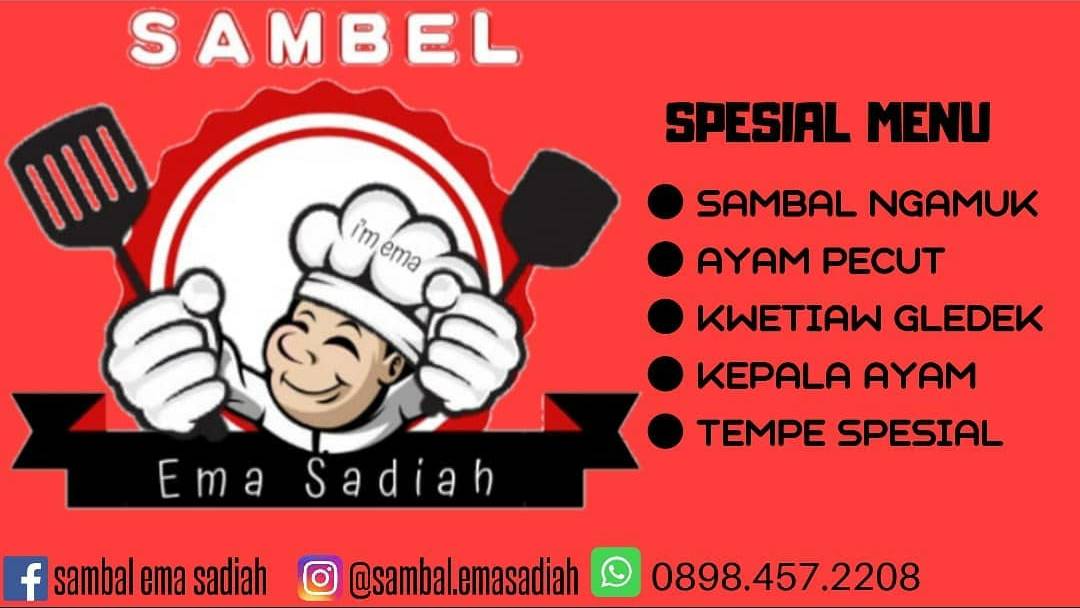 Menu at Sambal Ema Sadiah restaurant, South Jakarta