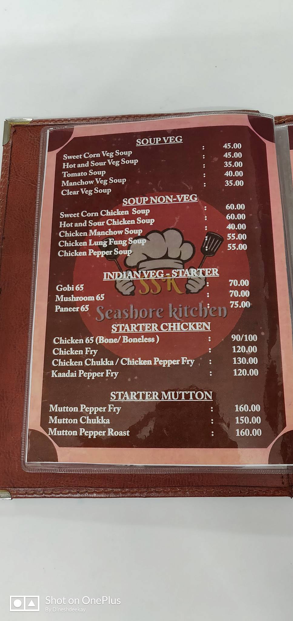 Menu at Sea Shore Kitchen, Chennai, No:23