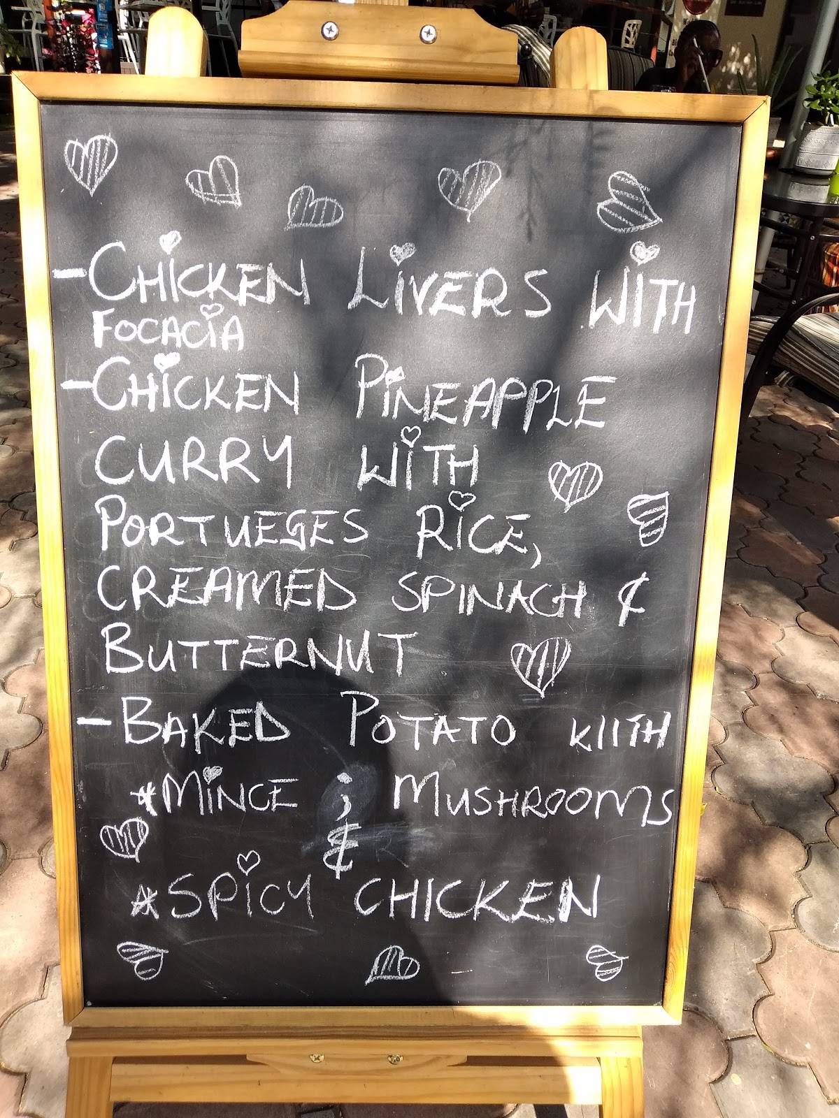 Menu at Shaguma Garden Cafe, Midrand