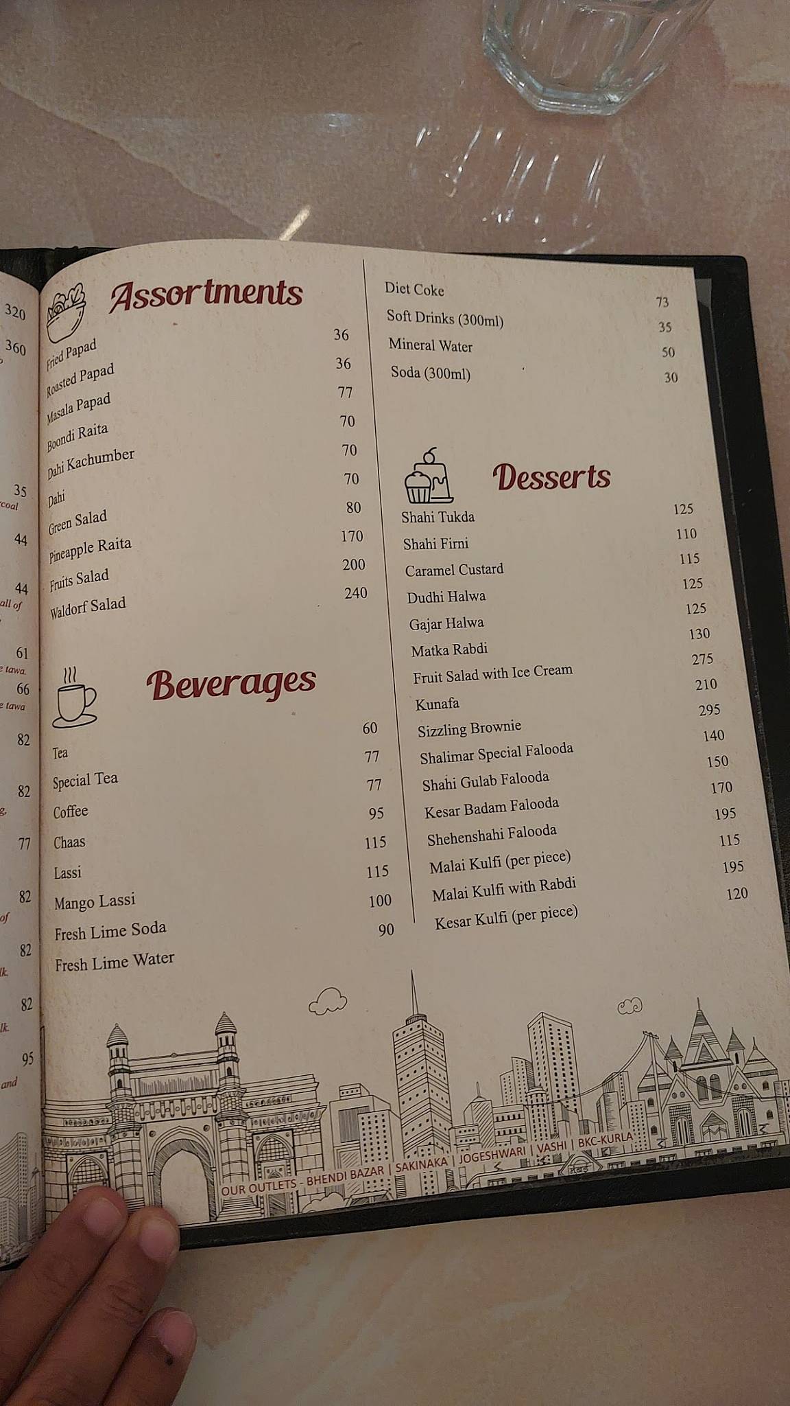 Menu at Shalimar Restaurant - Branch of Bhendi Bazar, Mumbai