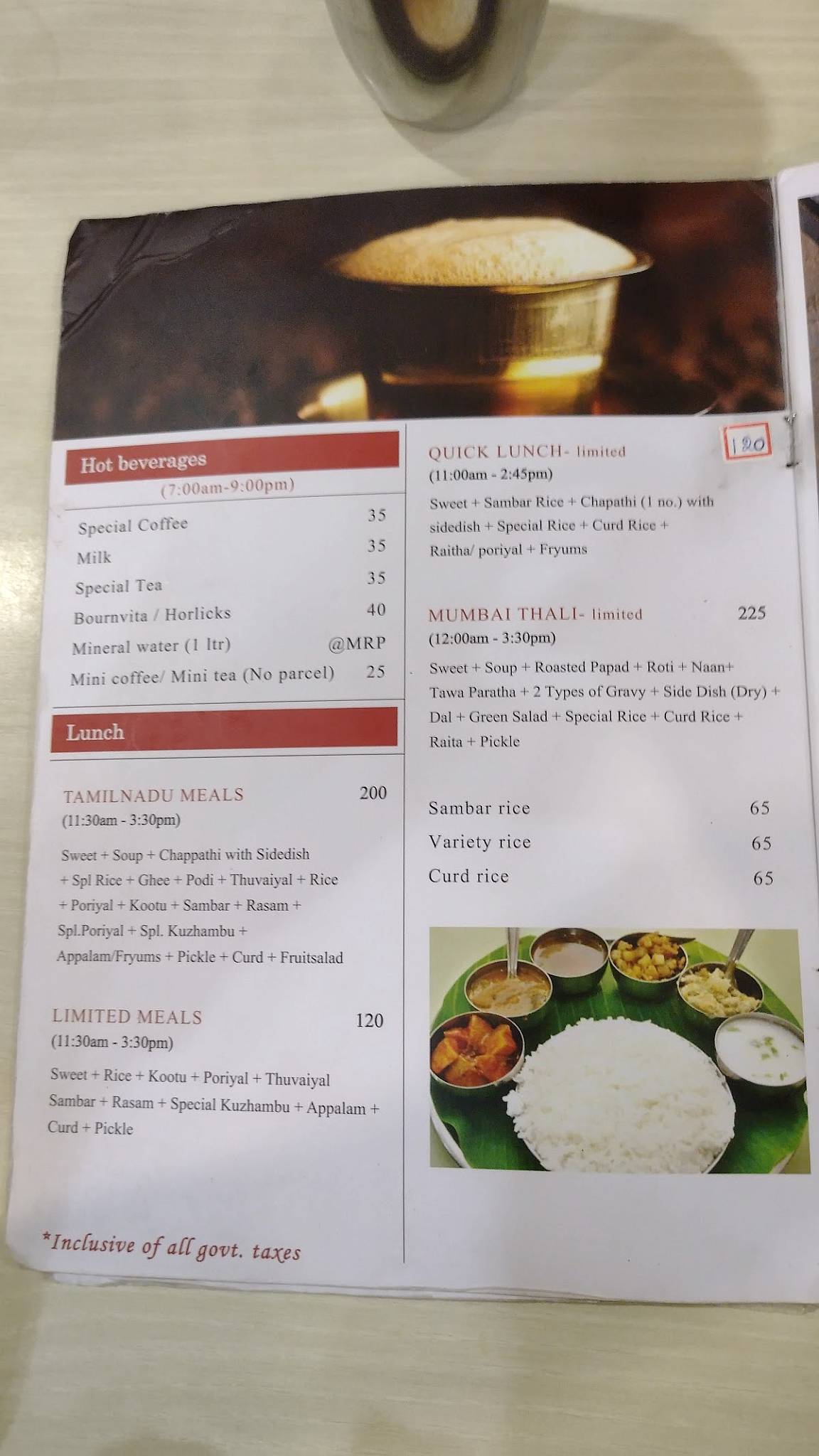Menu at Geetham Veg Restaurant - Ashok Nagar, Chennai, 27