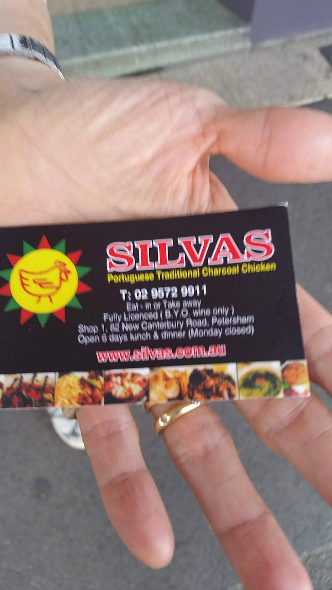 Menu at Silvas Restaurant, Petersham